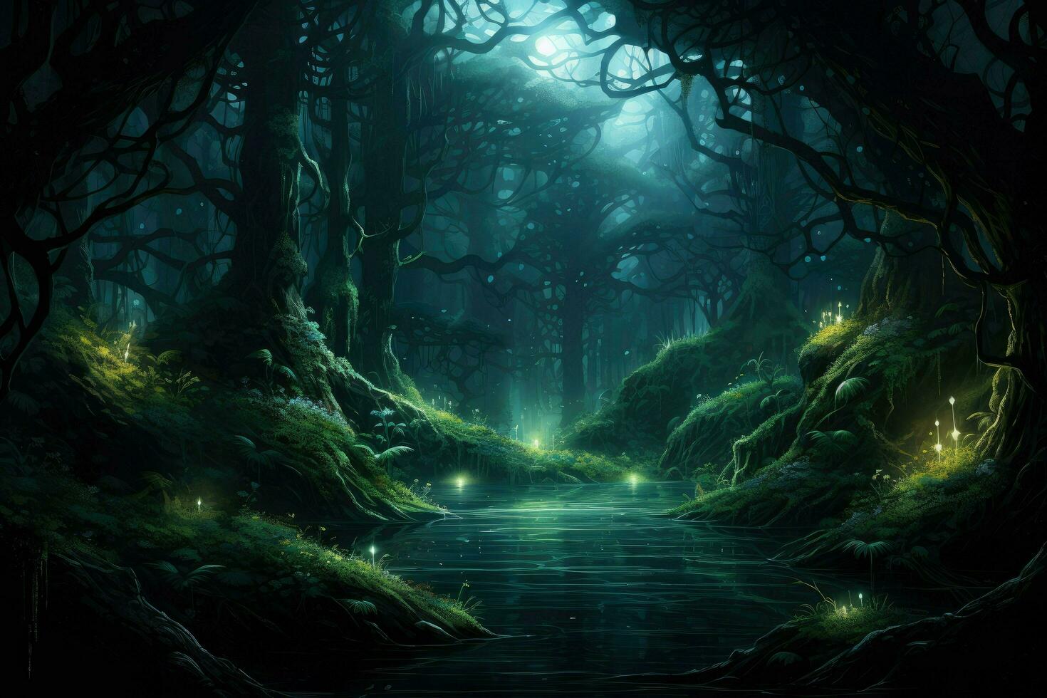 AI generated Realistic deep forest ,Deep Forest Fantasy Backdrop ... AI generated Realistic deep forest ,Deep Forest Fantasy Backdrop ...