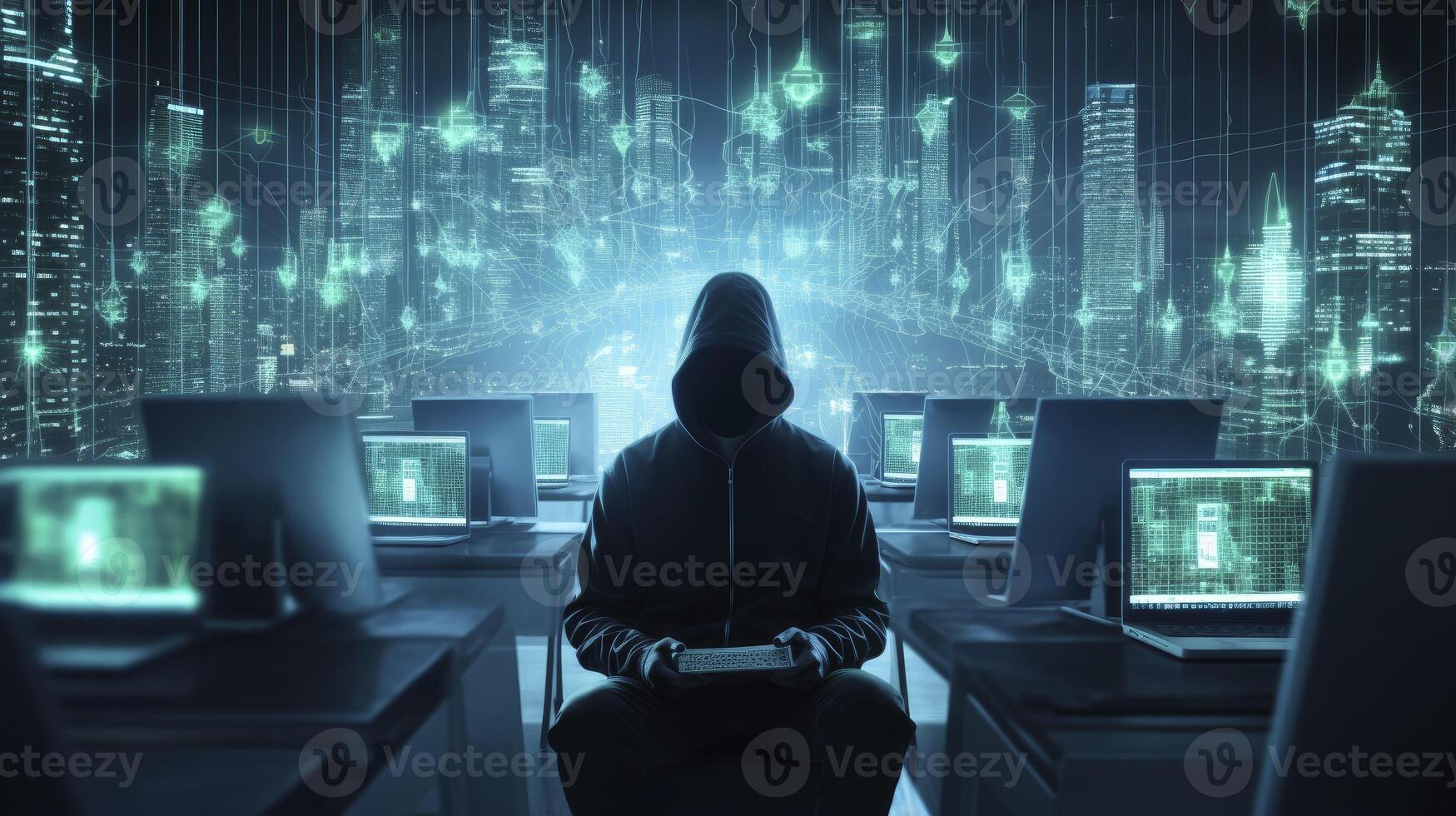 AI generated Unveiling the Anonymous Hacker. Digital Intrigue ...