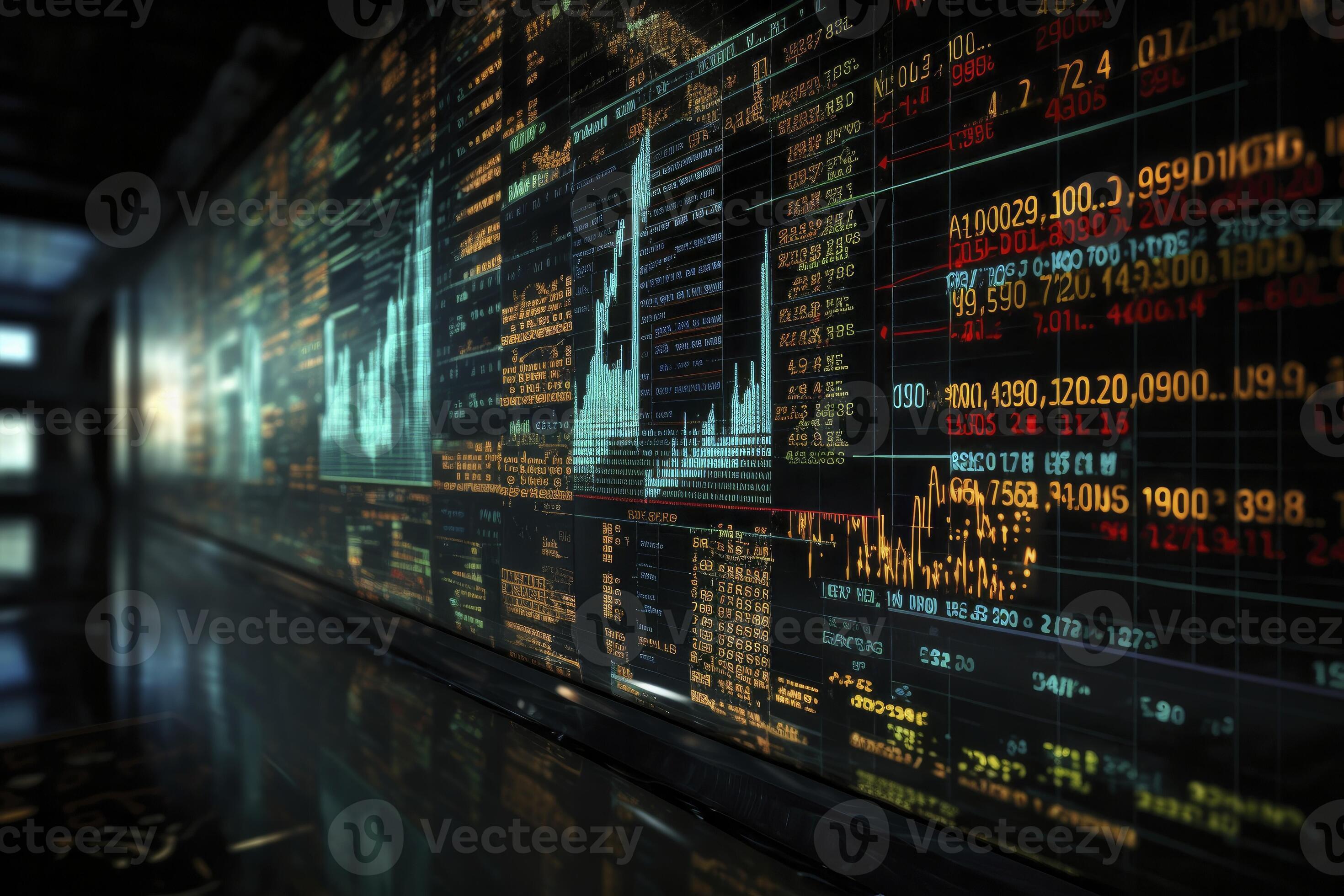 AI generated Digitally Generated Currency and Exchange Stock Chart for ...