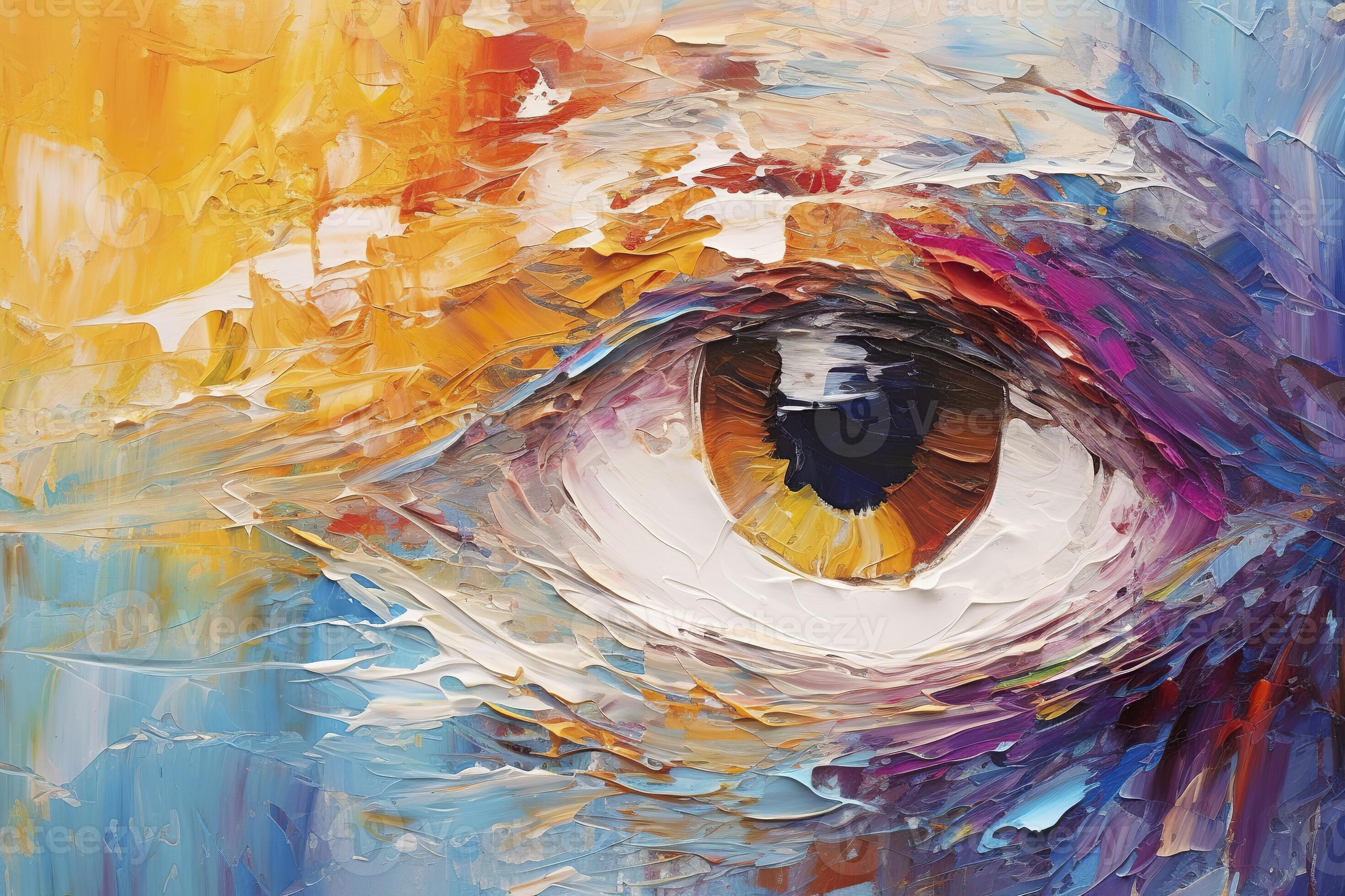 AI generated Fluorite oil painting. Conceptual abstract picture of the ...