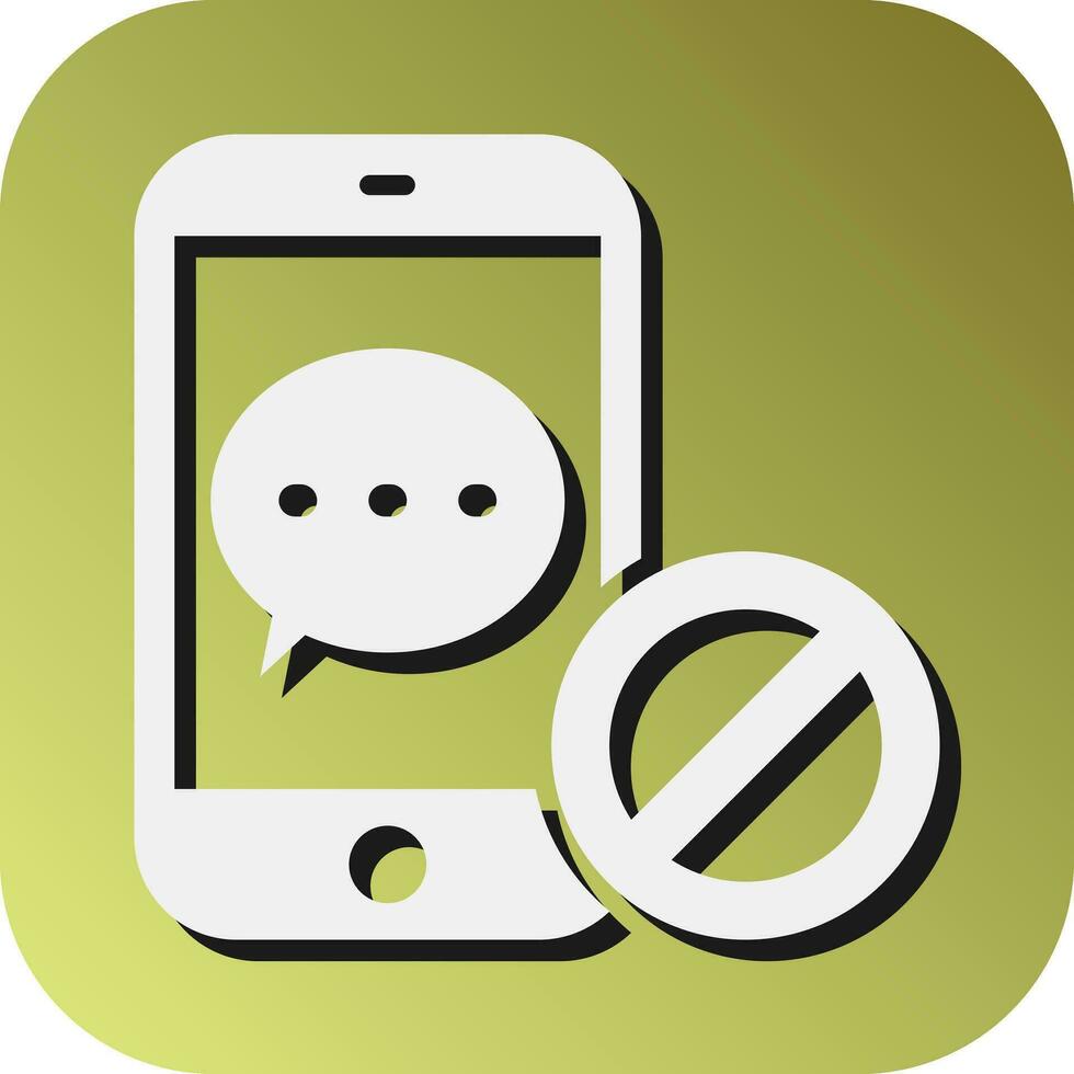 Blocked Vector Glyph Gradient Background Icon For Personal And ...