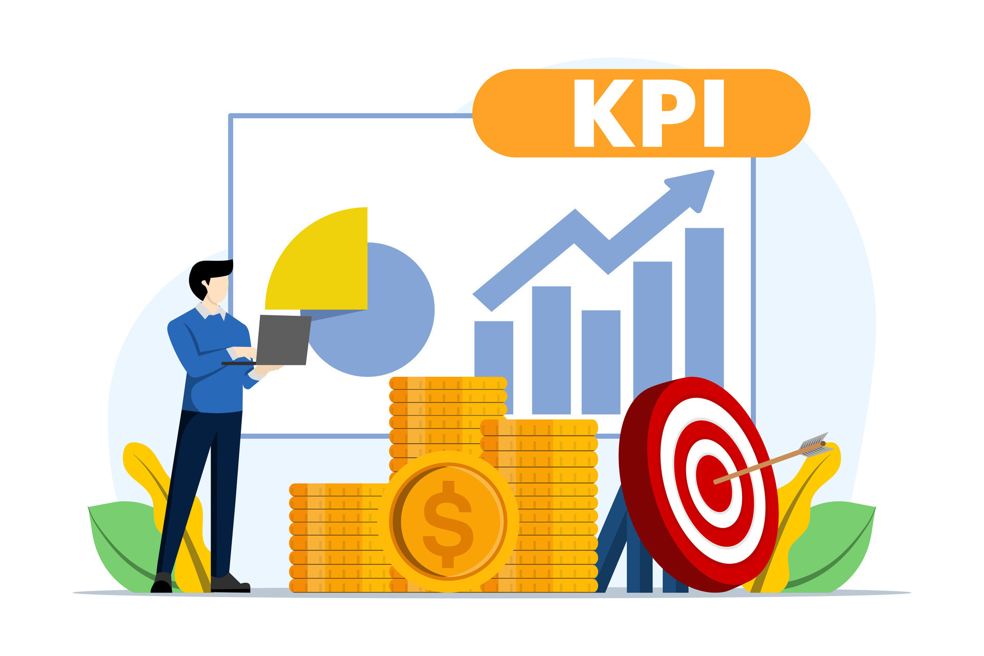 Kpi Metrics Concept Business Management Targets And Performance