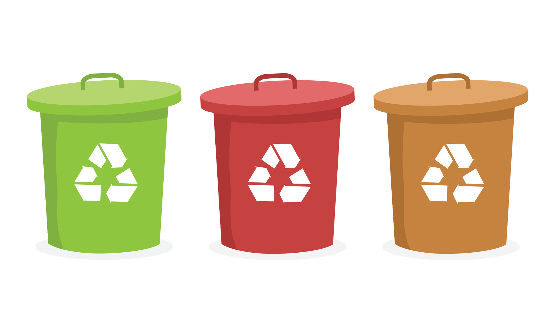 Vector garbage sorting set on white background 35907526 Vector Art at ...