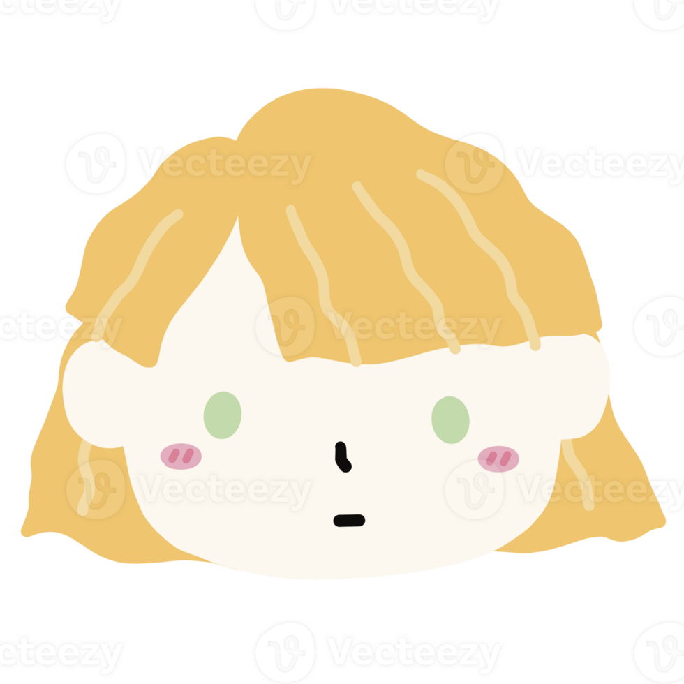 Woman Blonde Hair Face Head Cartoon Illustration Portrait Illustration Profile Illustration