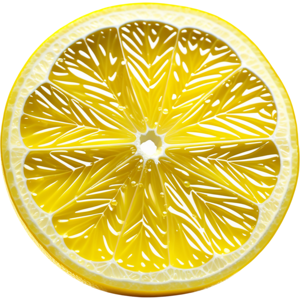 AI generated Delicious yellow lemon slice. AI Generative 35908411 PNG