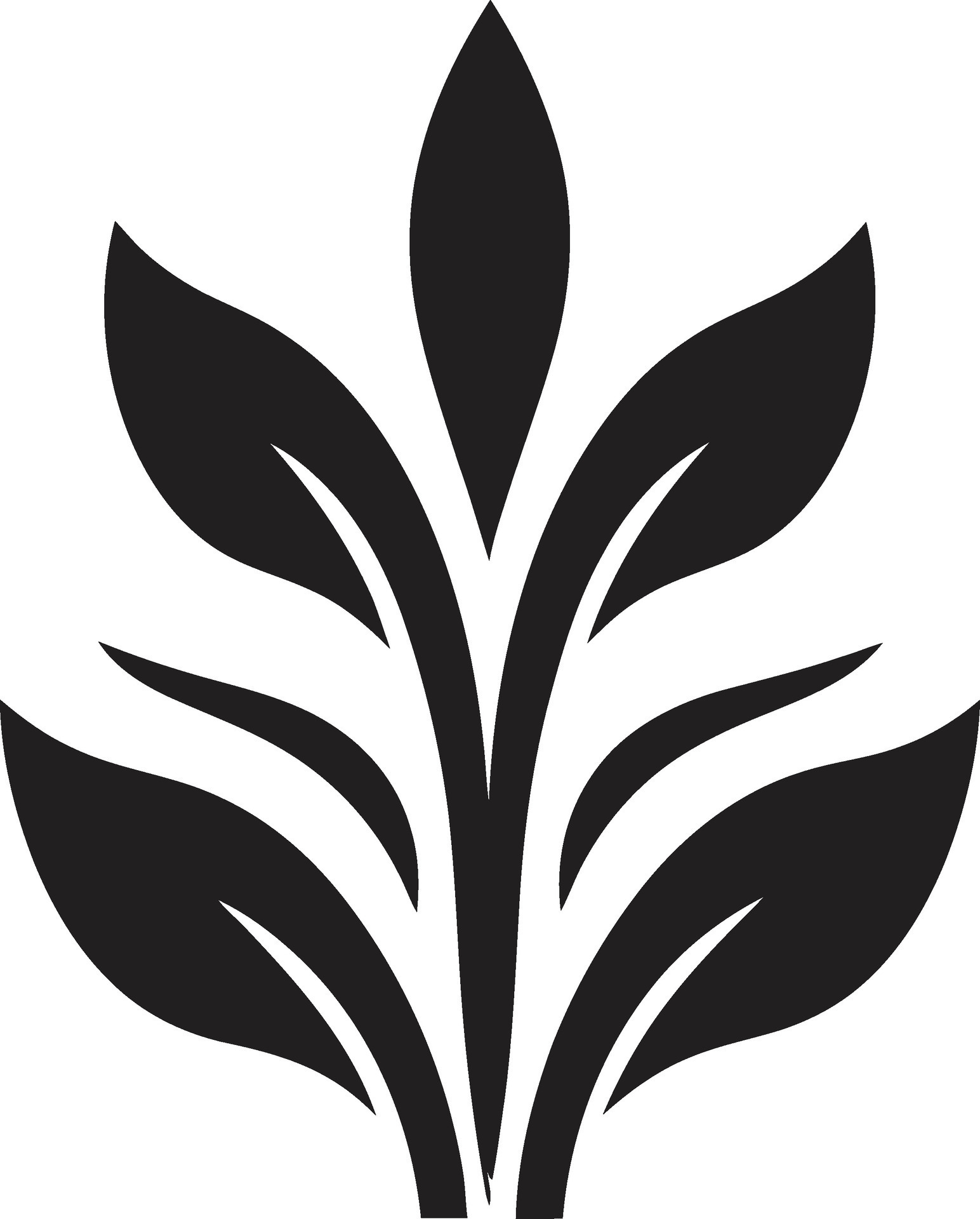 Botánico Brillantez Emblemático Planta Icono Verde Visiones Logo Vector