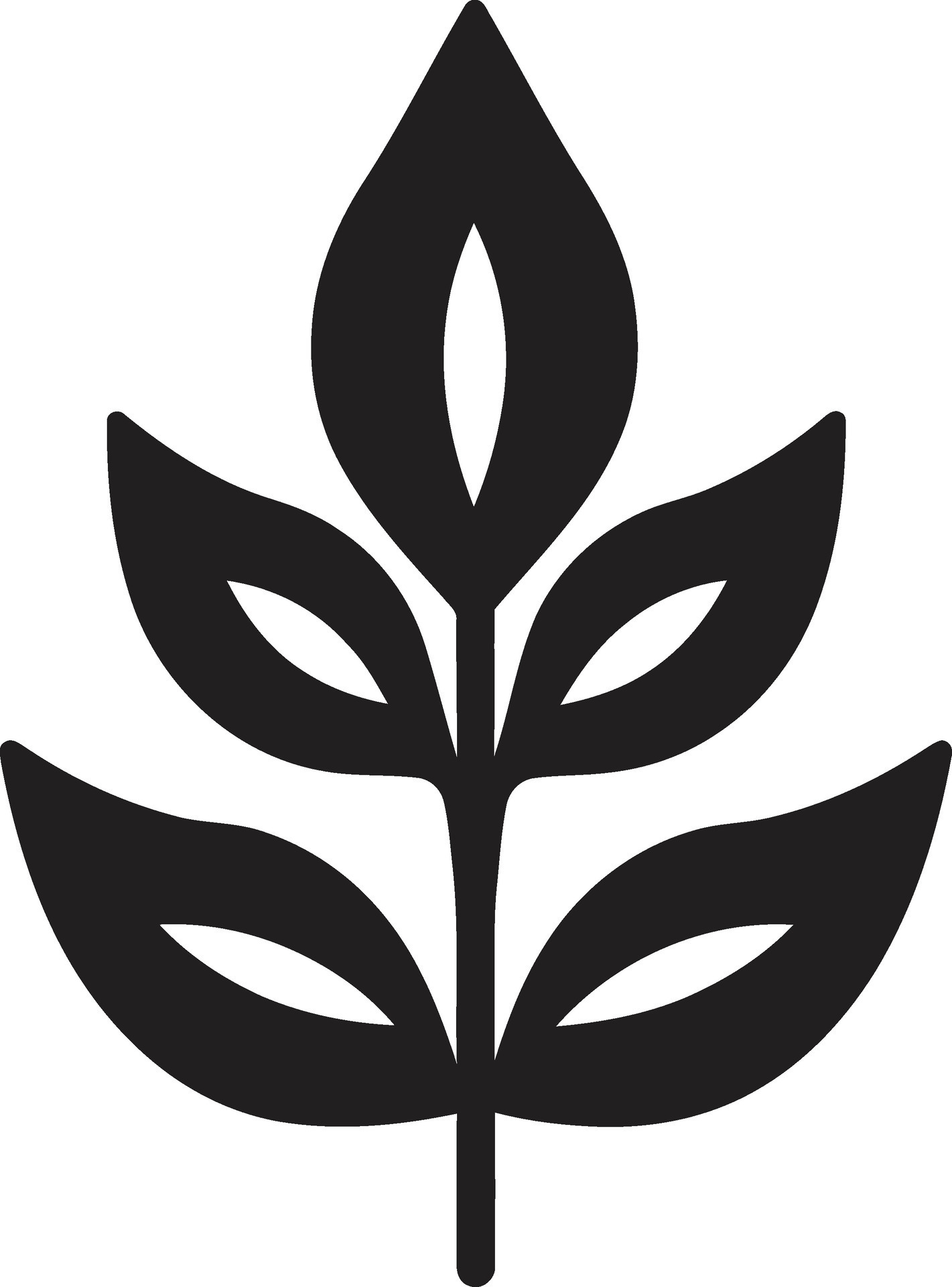 Verdant Visions Iconic Plant Vector Foliage Fusion Plant Logo Design