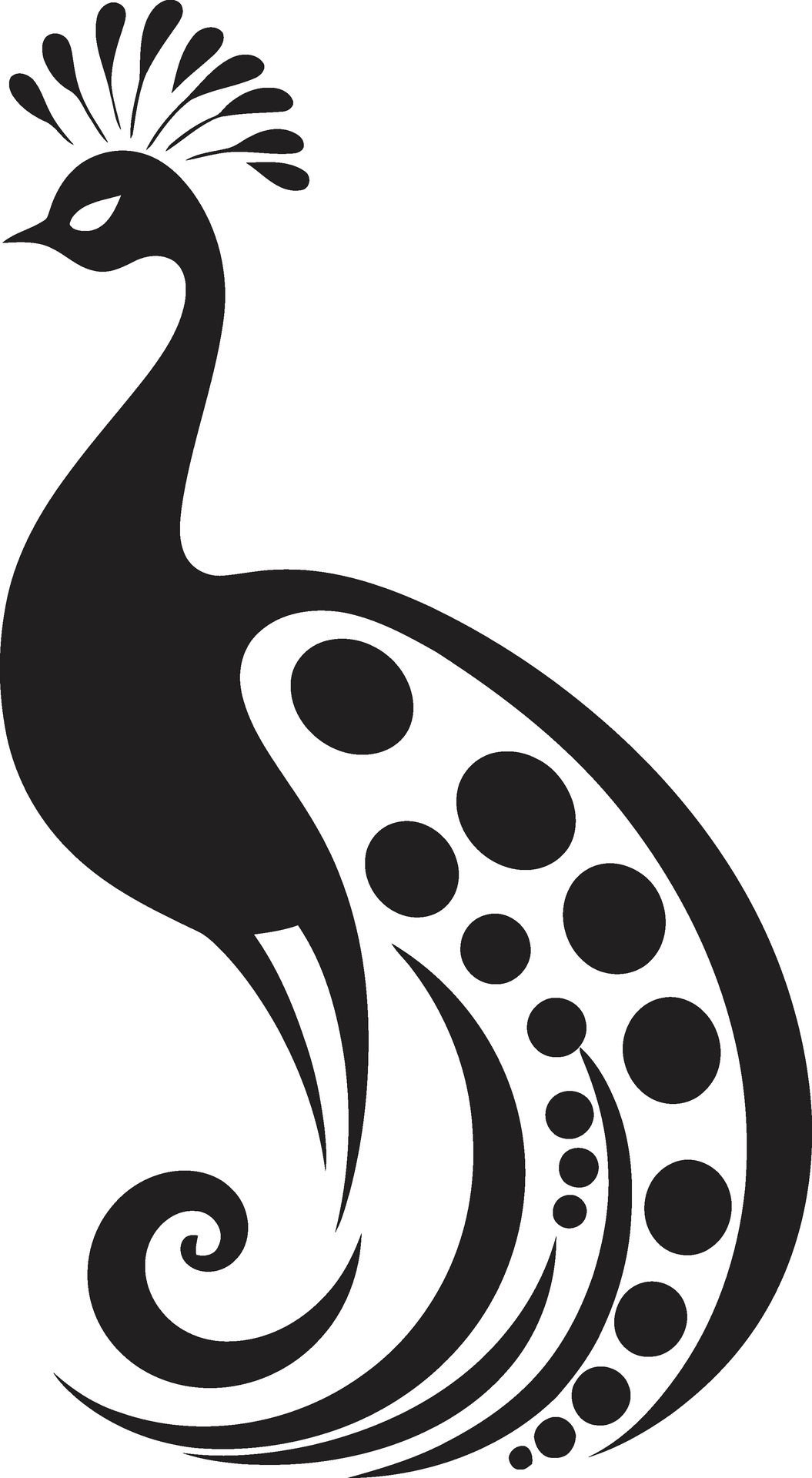 Regal Feathers Peacock Emblem Design Majestic Elegance Iconic Peacock Vector 35910460 Vector Art