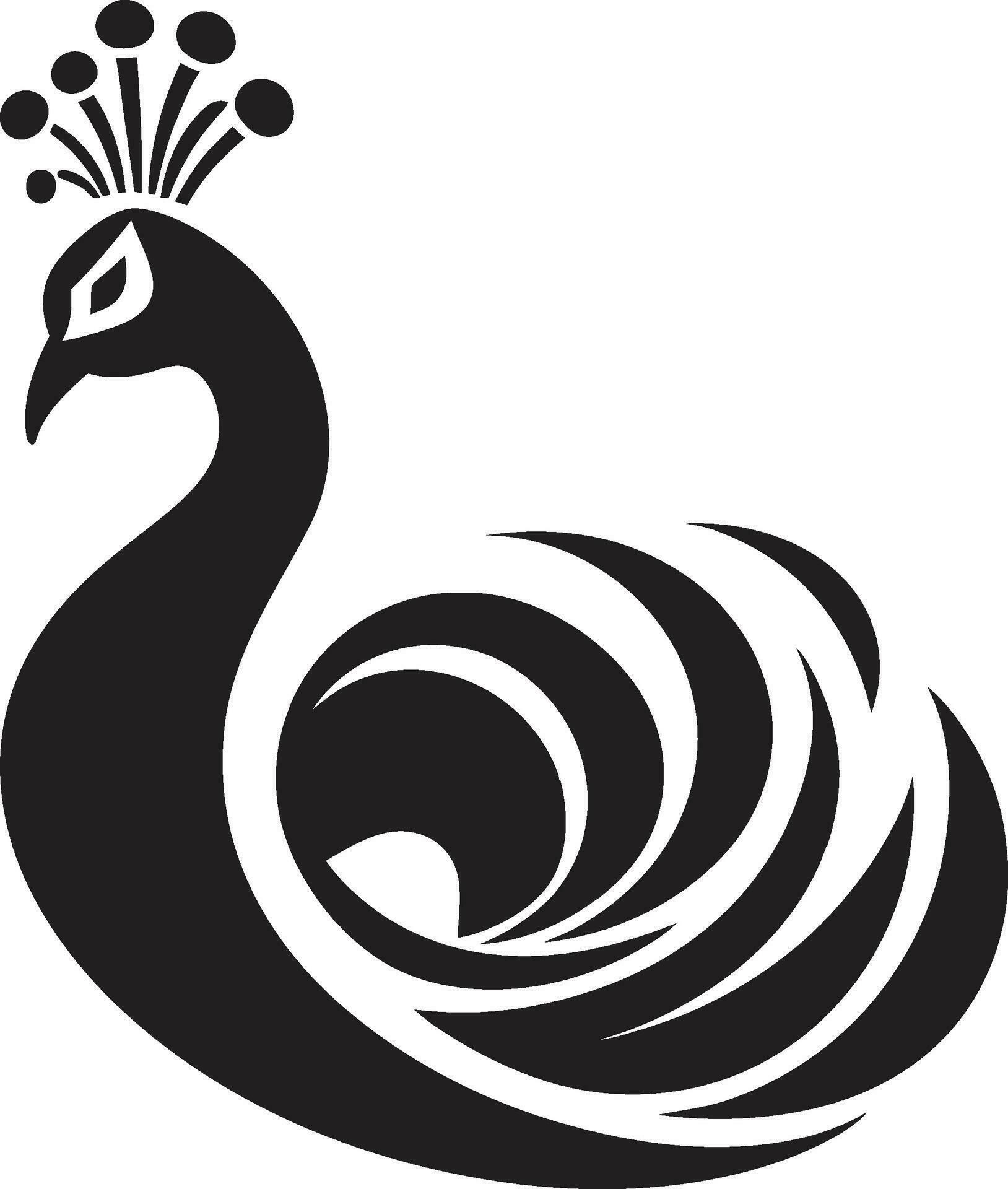 Plumage Prowess Peacock Iconic Emblem Opulent Overture Peacock Logo