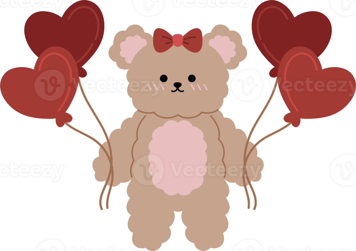 cute hand drawn valentine bear clipart 35913958 PNG