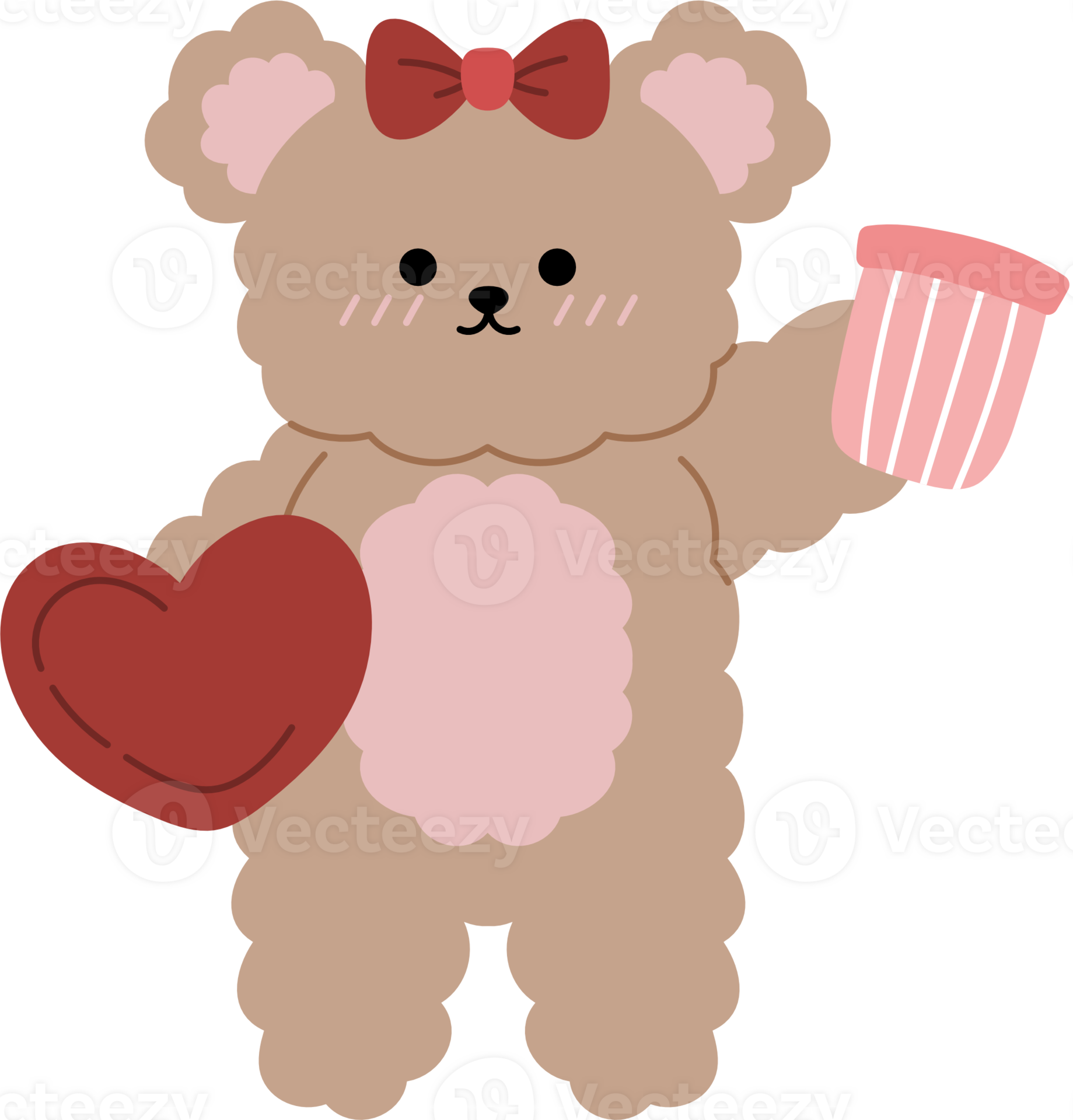 cute hand drawn valentine bear clipart 35913968 PNG