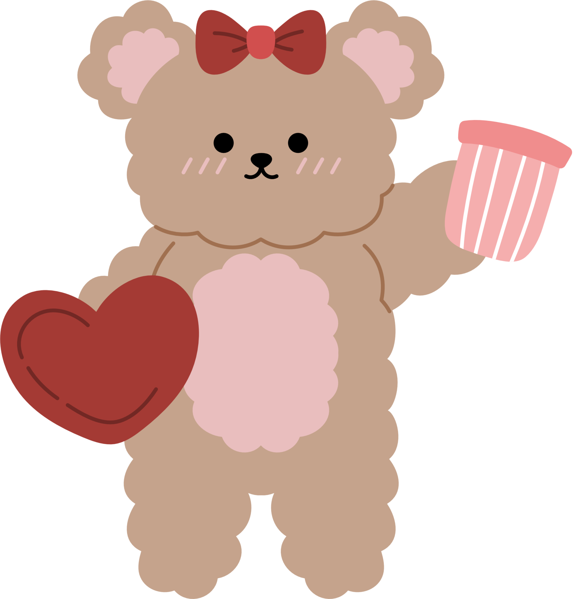 cute hand drawn valentine bear clipart 35913968 PNG