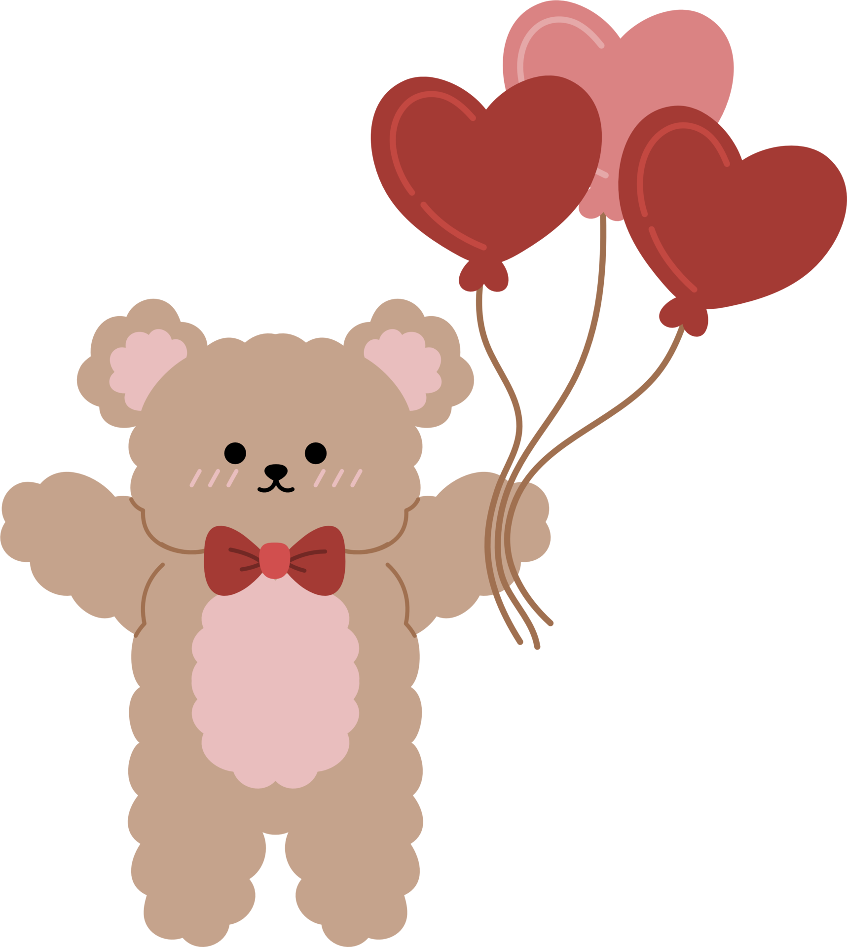 cute hand drawn valentine bear clipart 35913985 PNG
