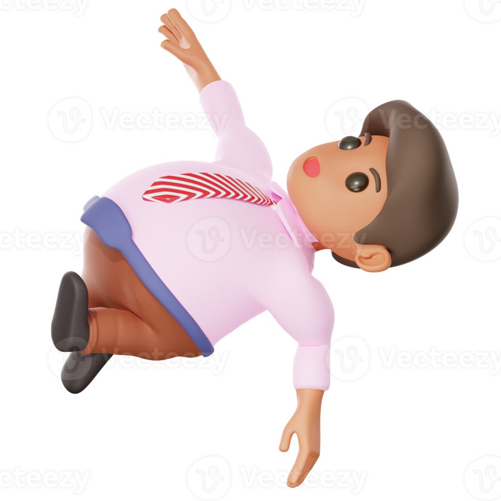 3d Illustration Businessman Falling Down 35914119 Png