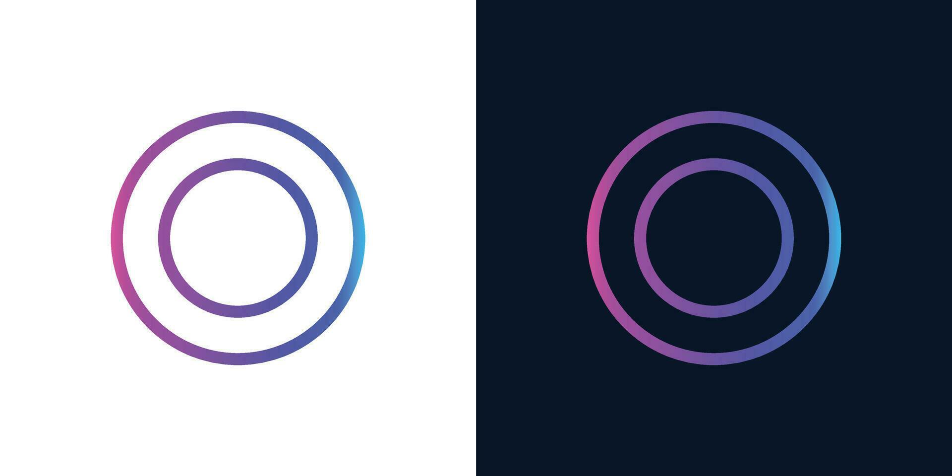 O letter gradient logo design Modern logo O letter 35916352 Vector Art ...