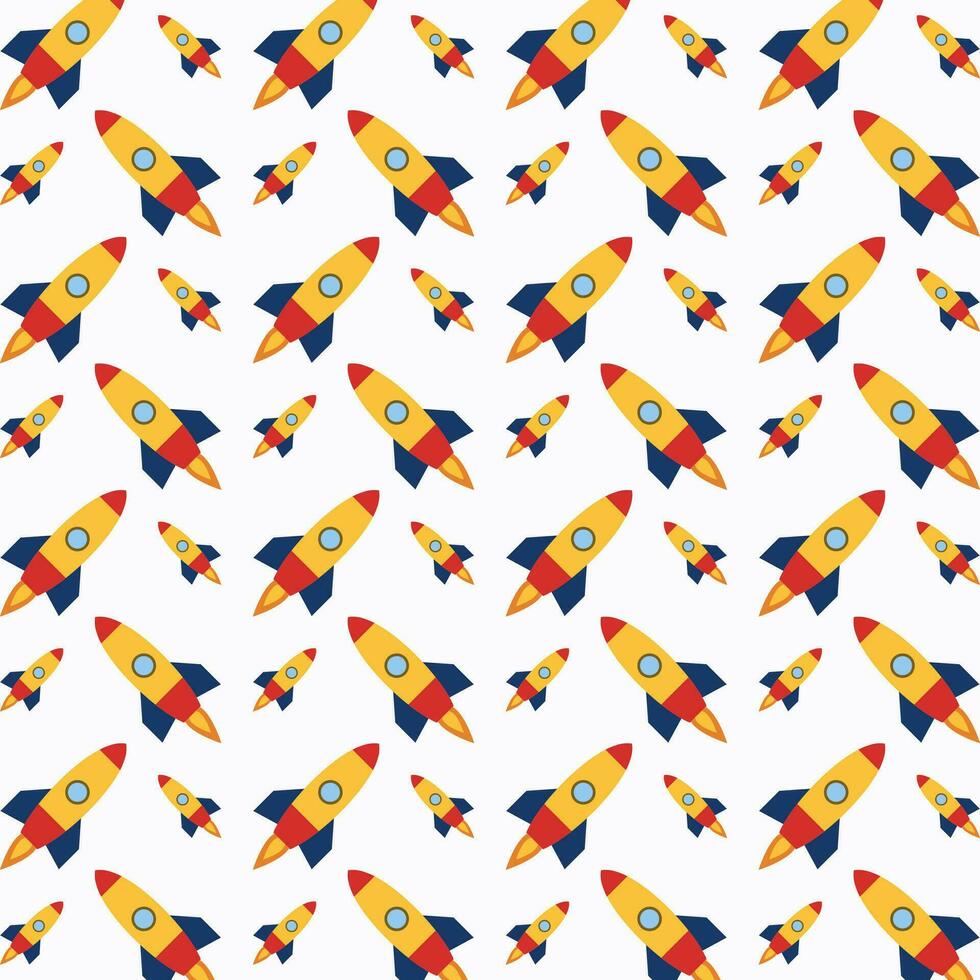 Space Ship pattern design colorful abstract vector illustration ...