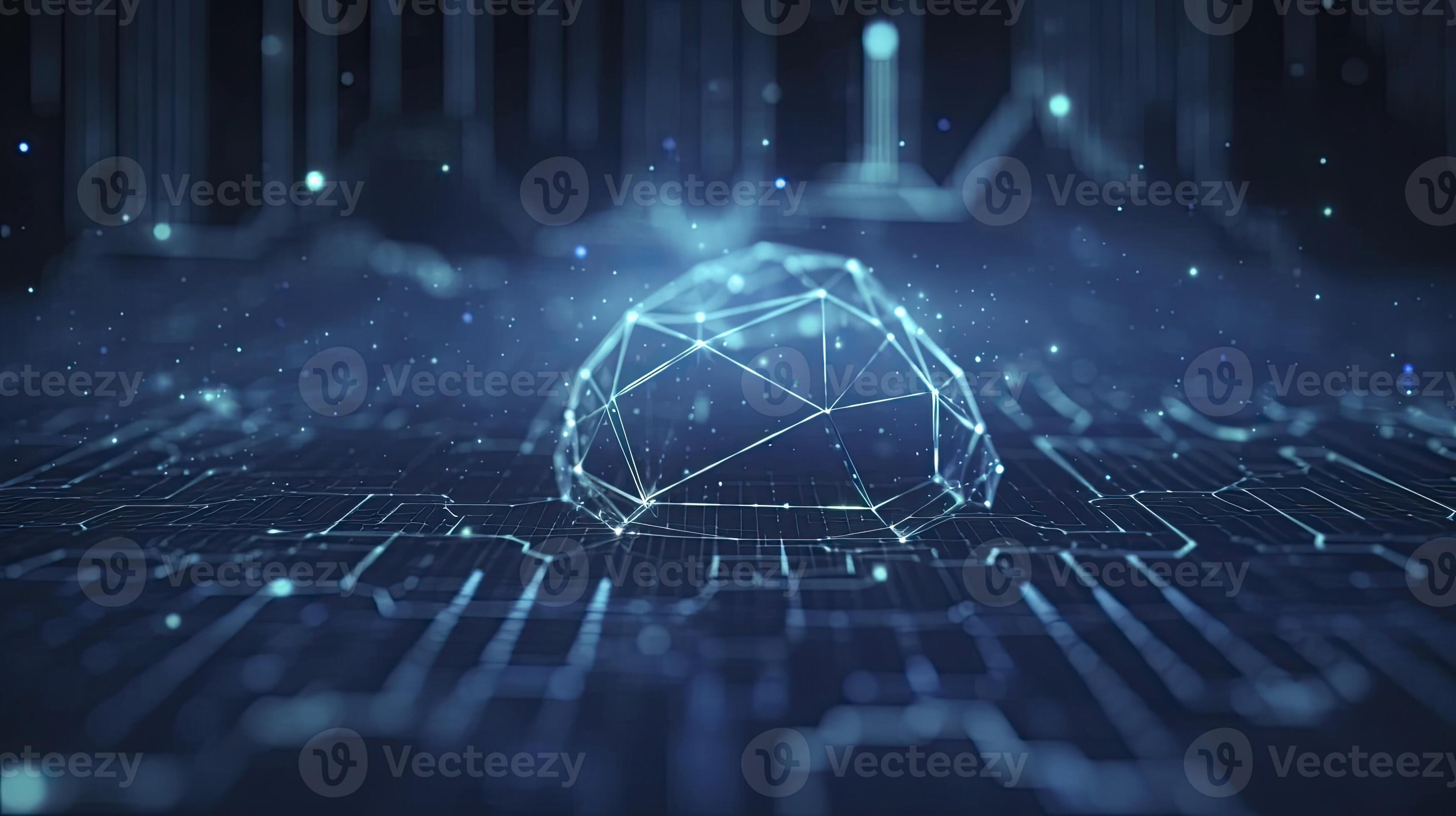 Ai Generated Abstract Concepts Of Cybersecurity Technology And Digital Data Protection Ai