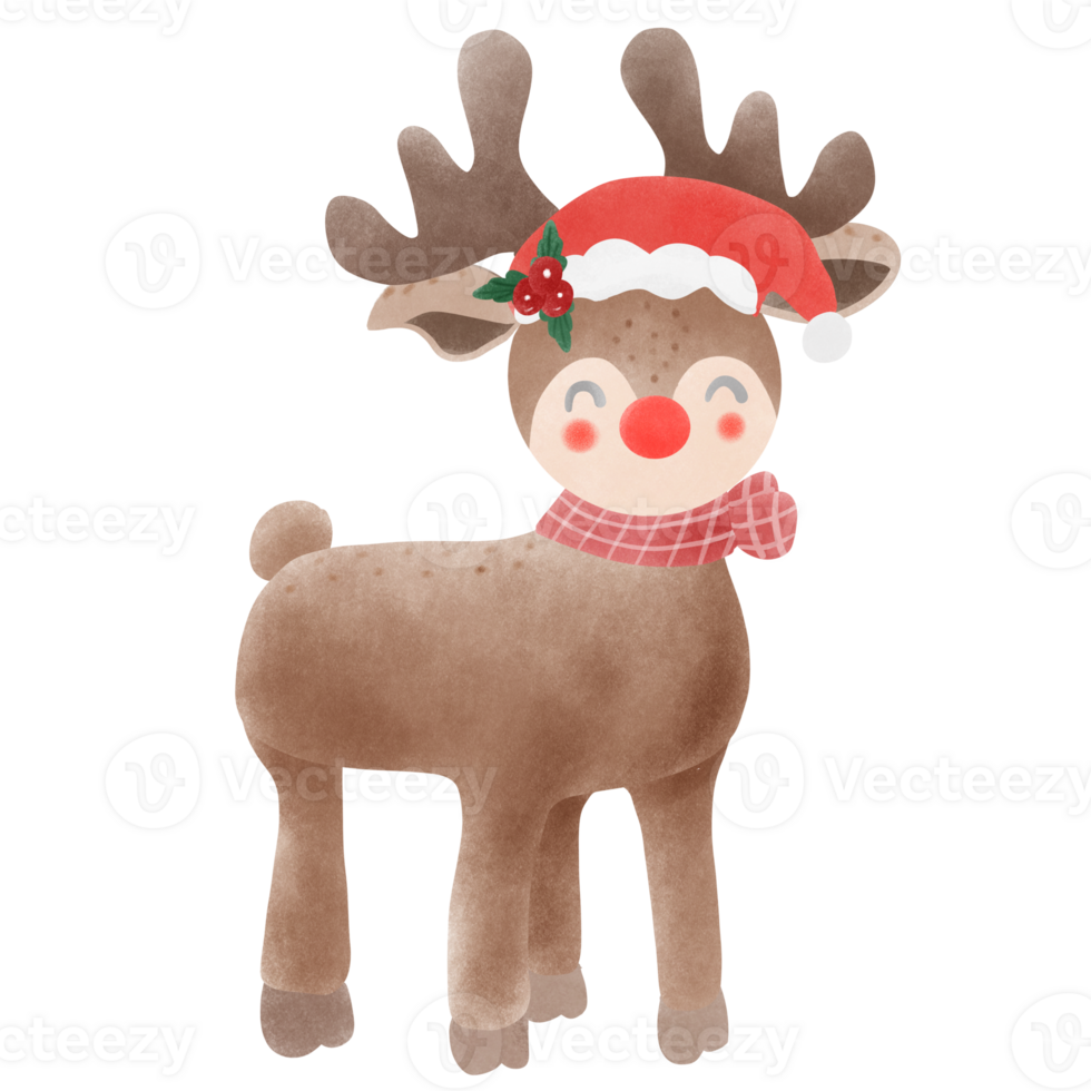 Watercolor Reindeer Illustration 35922446 Png