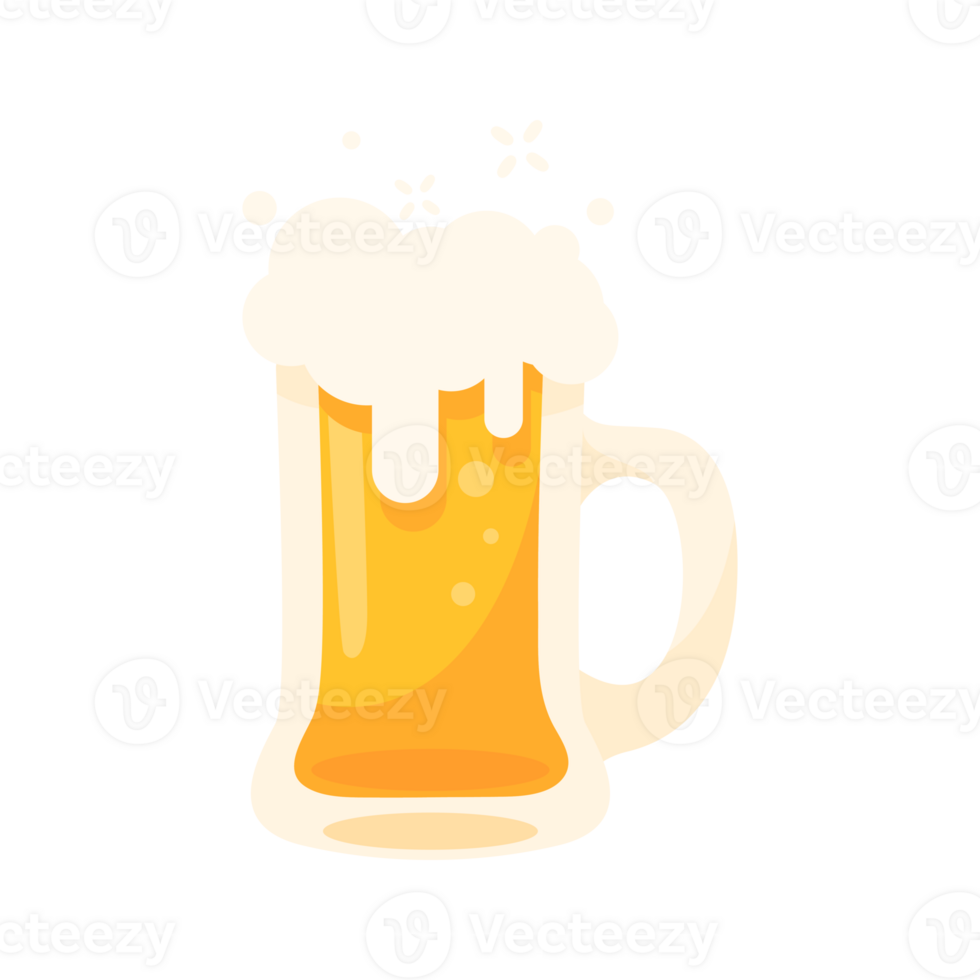 Beer In A Glass With Beer Foam St Patricks Day Celebration Elements 35922818 Png