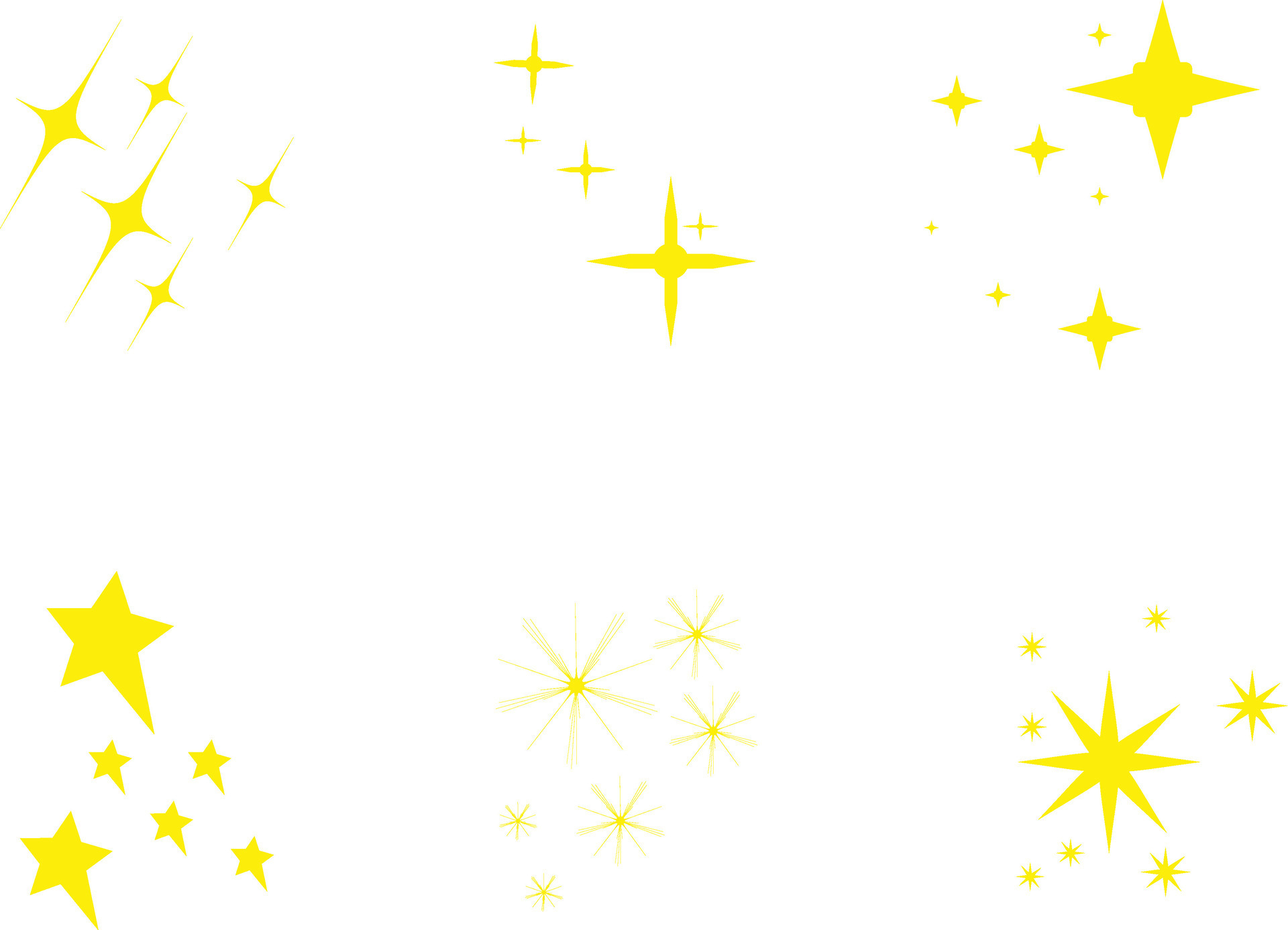 Yellow Sparkle Star With Simple Decoration. Vector Illustration Collection. 35925014 Vector Art ...