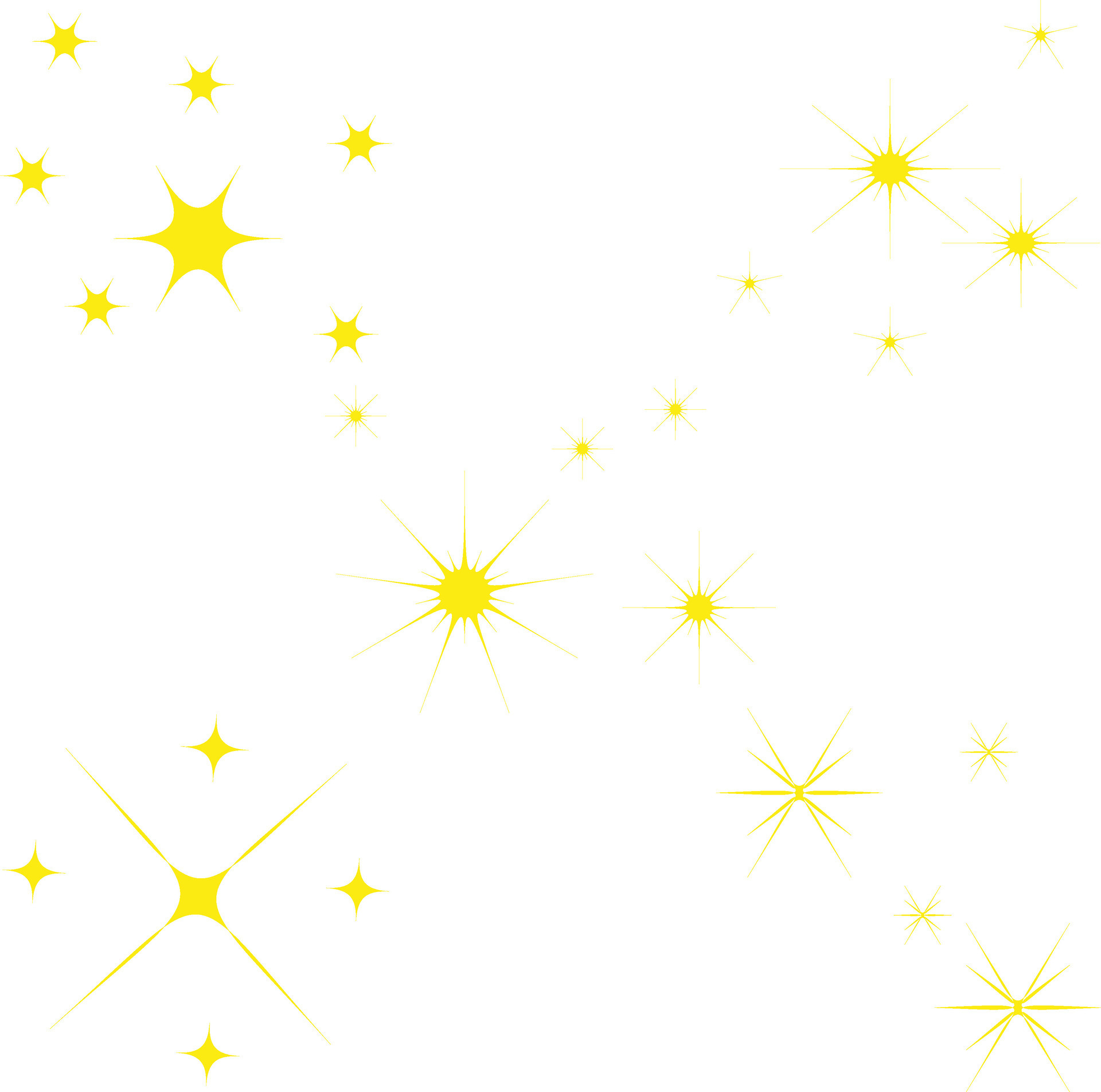 Yellow Sparkle Star Illustration Set. Isolated On White Background. Vector Icon. 35925056 Vector ...