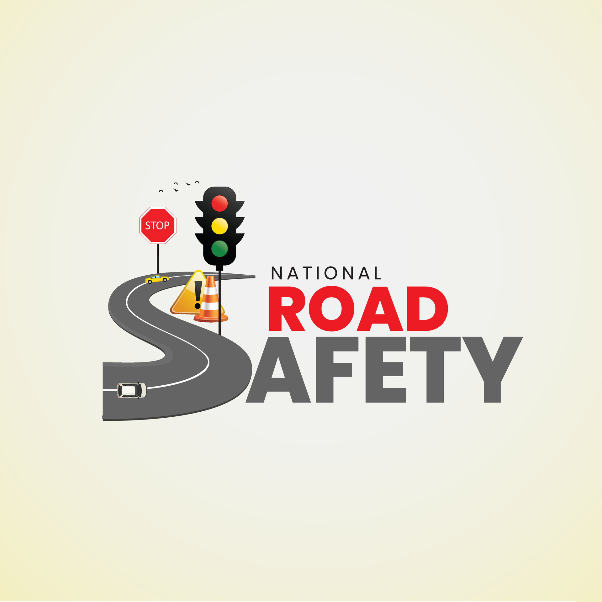 Creative Editable Template Design For National Road Safety Week 1 To