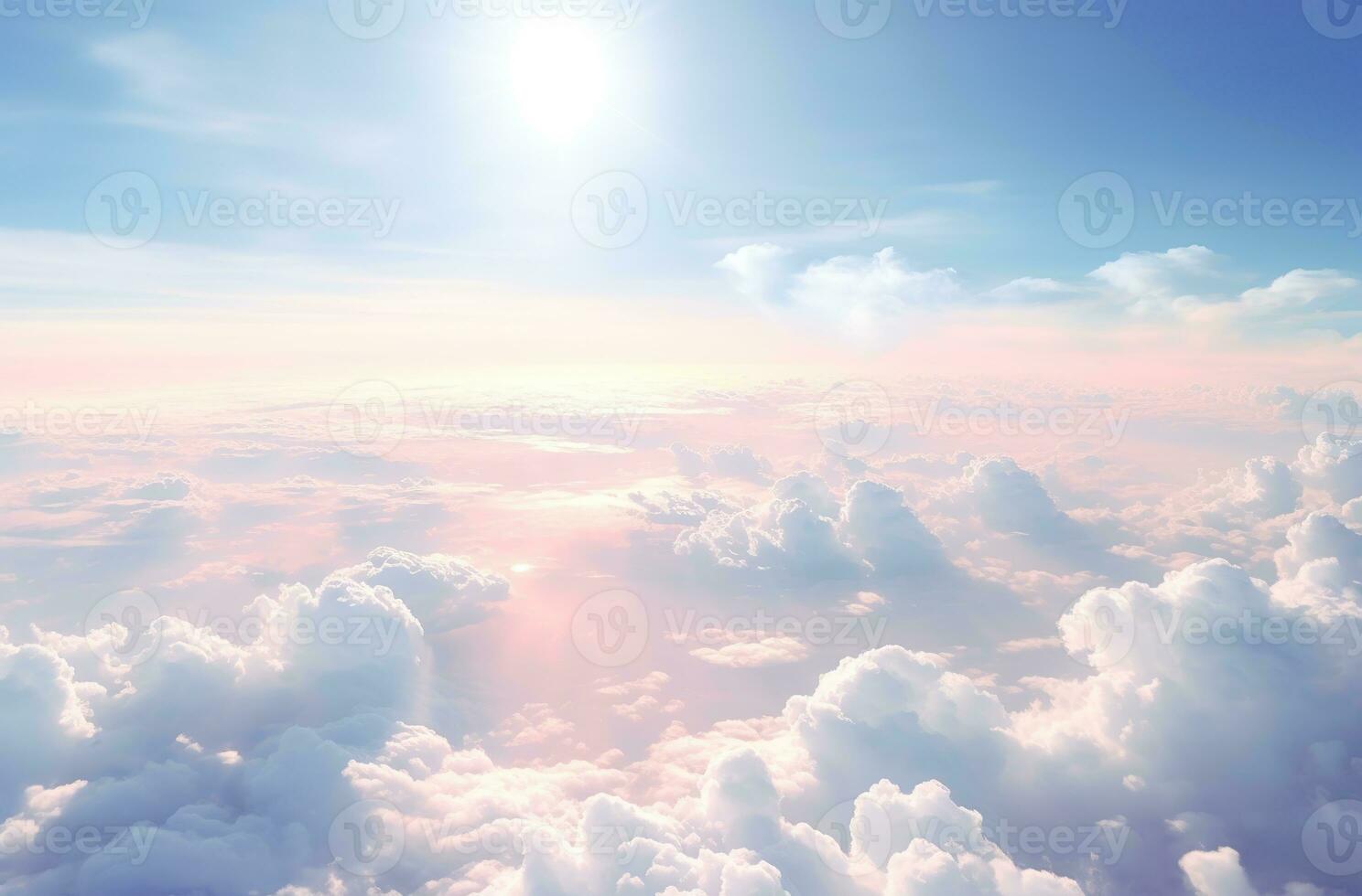 AI generated Blue sky background with clouds. Created with Generative ...