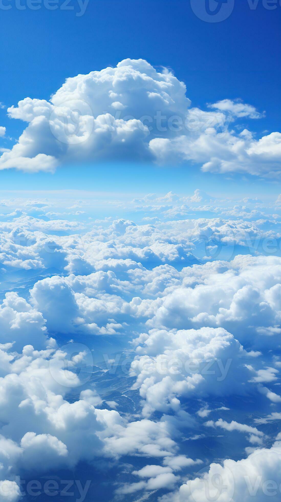 AI generated Blue sky background with clouds. Created with Generative ...