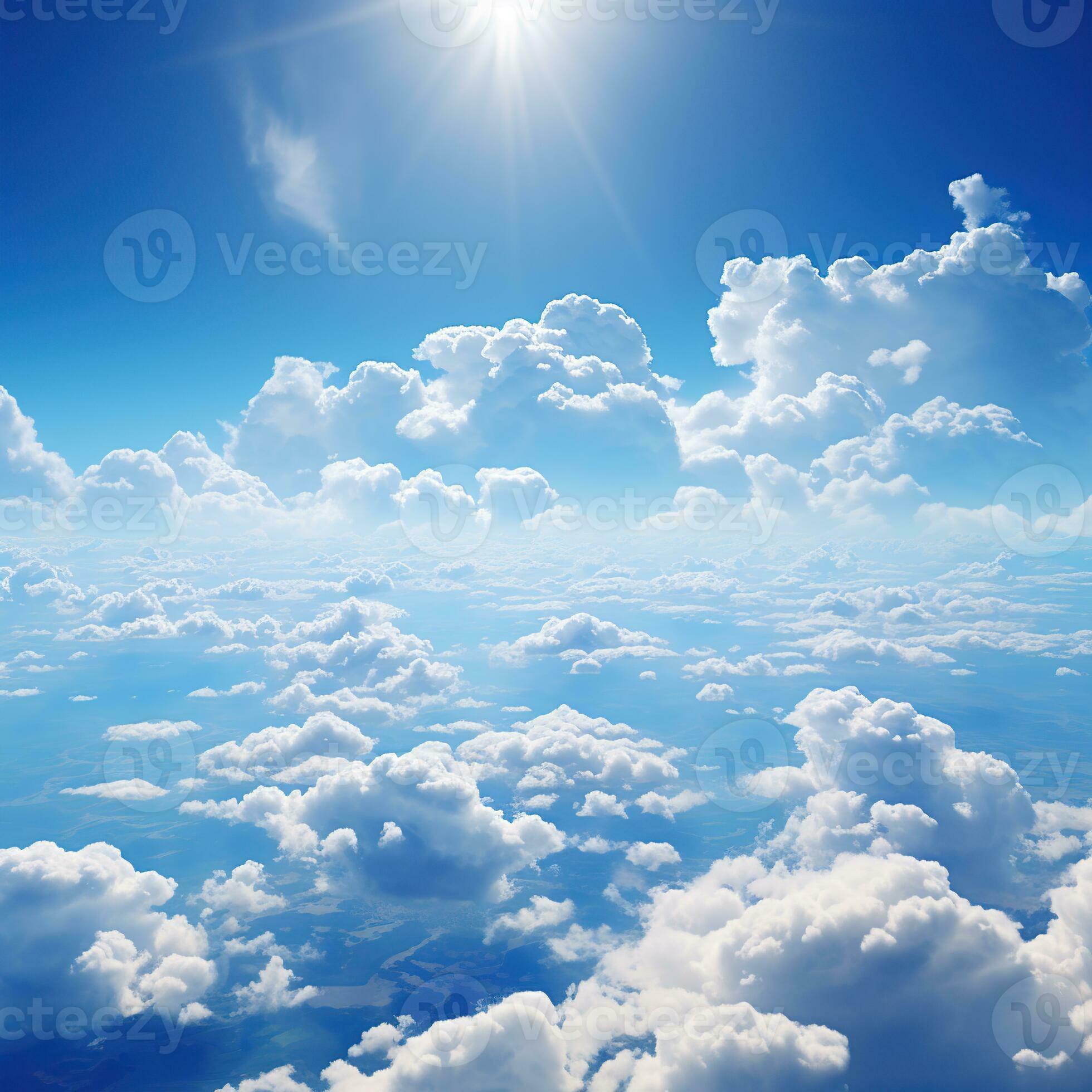AI generated Blue sky background with clouds. Created with Generative AI 35925256 Stock Photo at ...