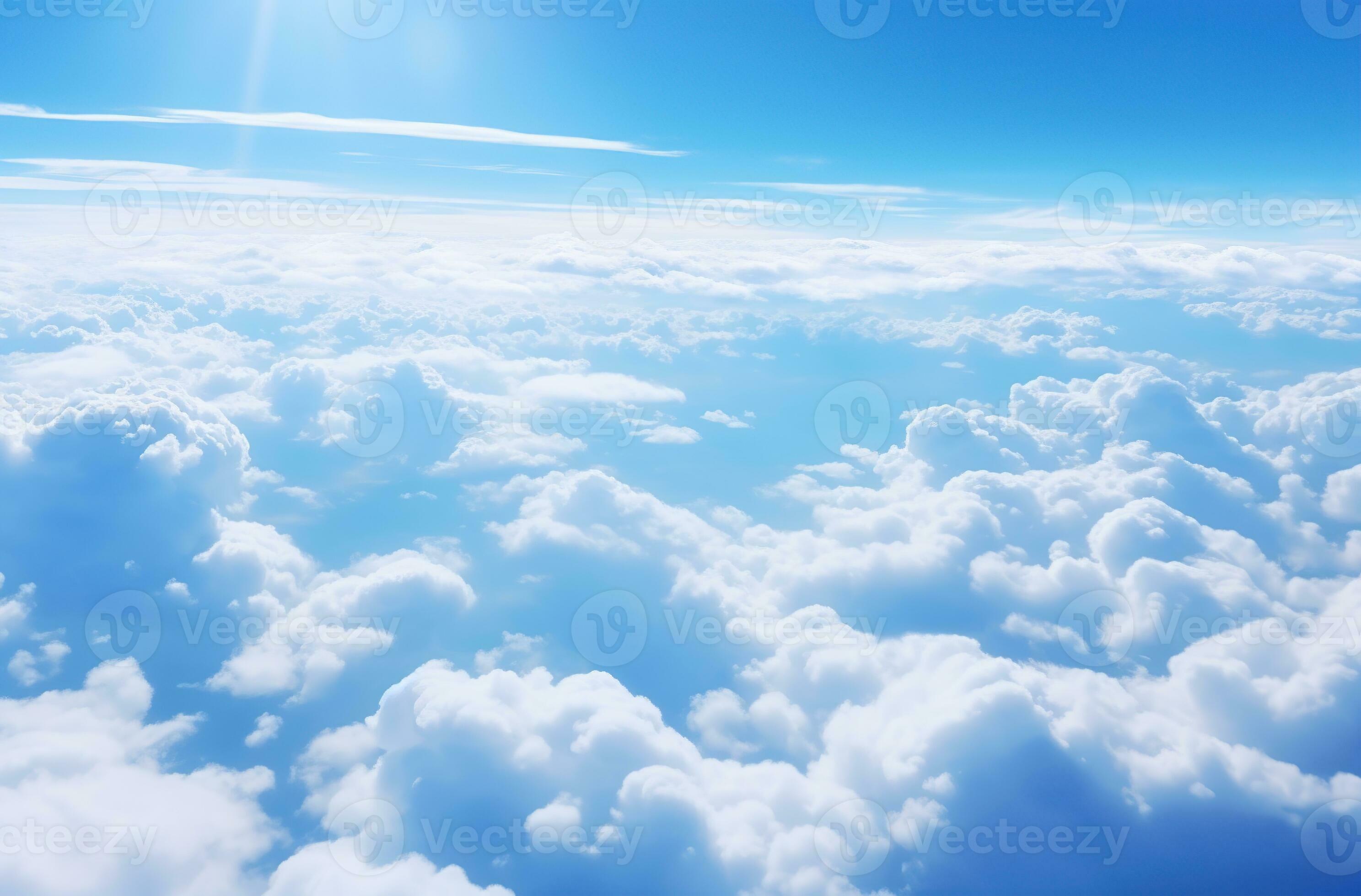 AI generated Blue sky background with clouds. Created with Generative ...