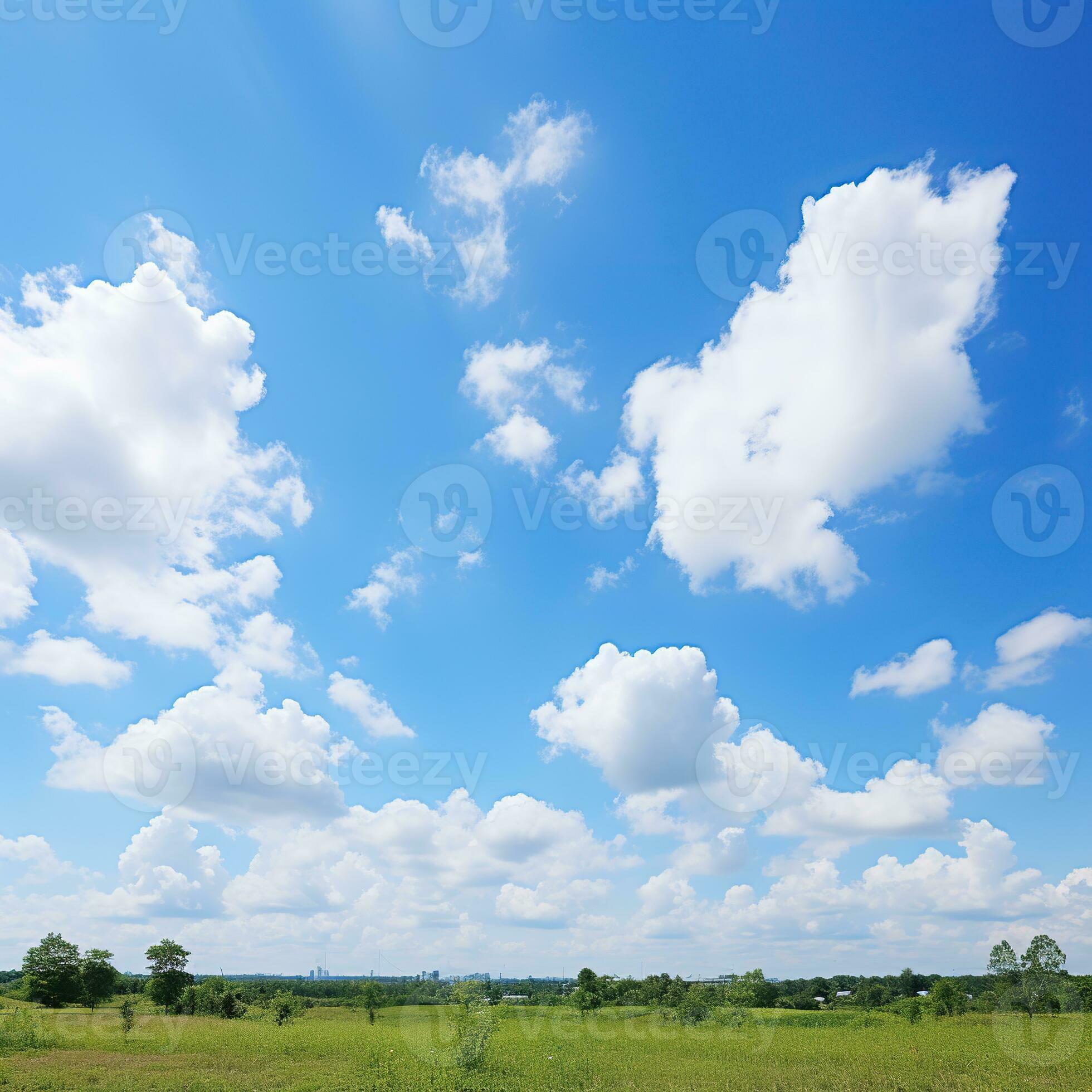 AI generated Blue sky background with clouds. Created with Generative ...