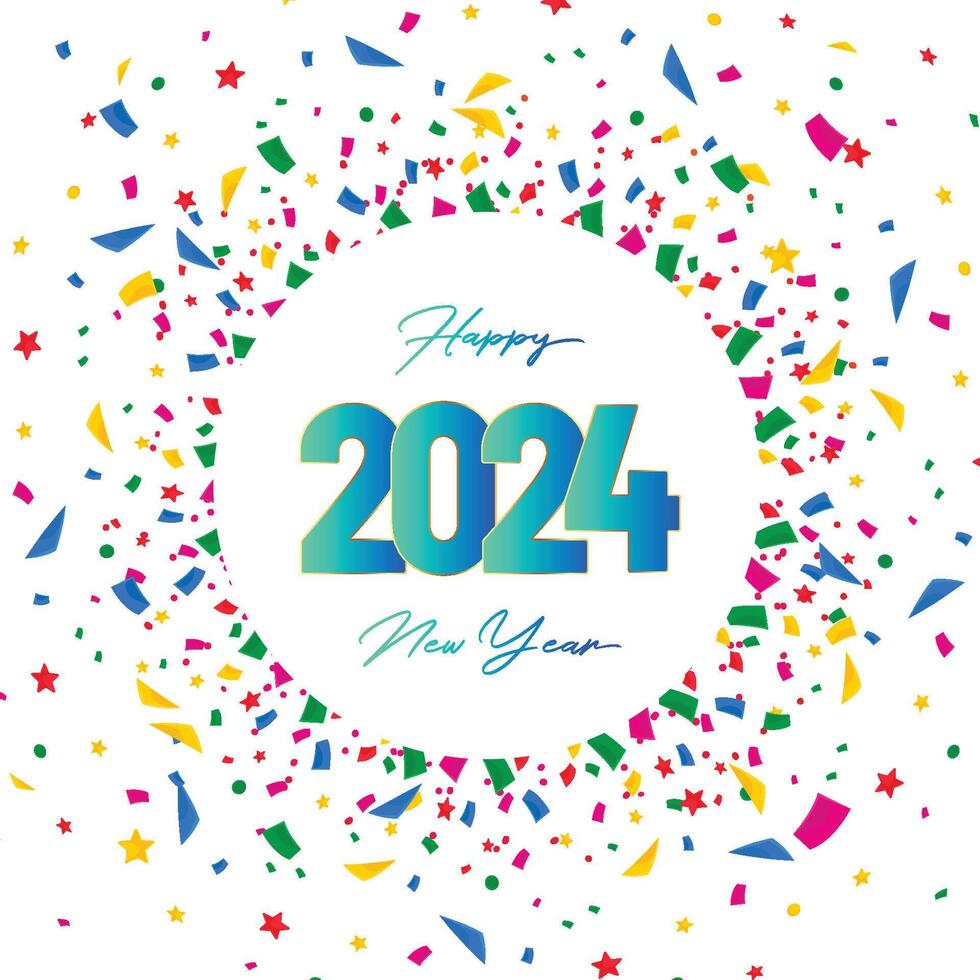 Happy new year 2024 square template with 3D hanging number. Greeting ... Happy new year 2024 square template with 3D hanging number. Greeting ...