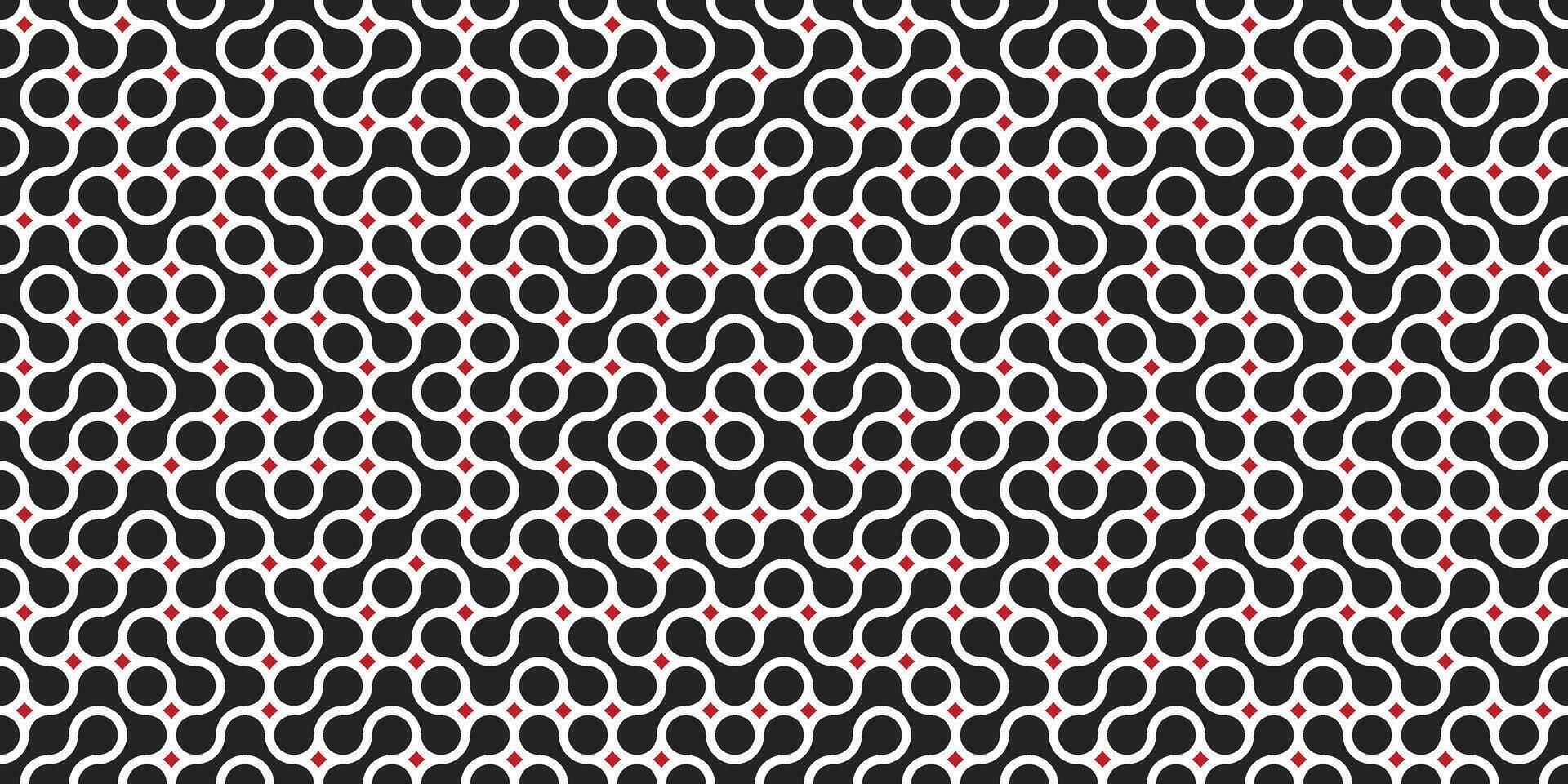 Seamless Pattern With Circle Connect Shape Metaball Dots Icon Integration Technology Symbols
