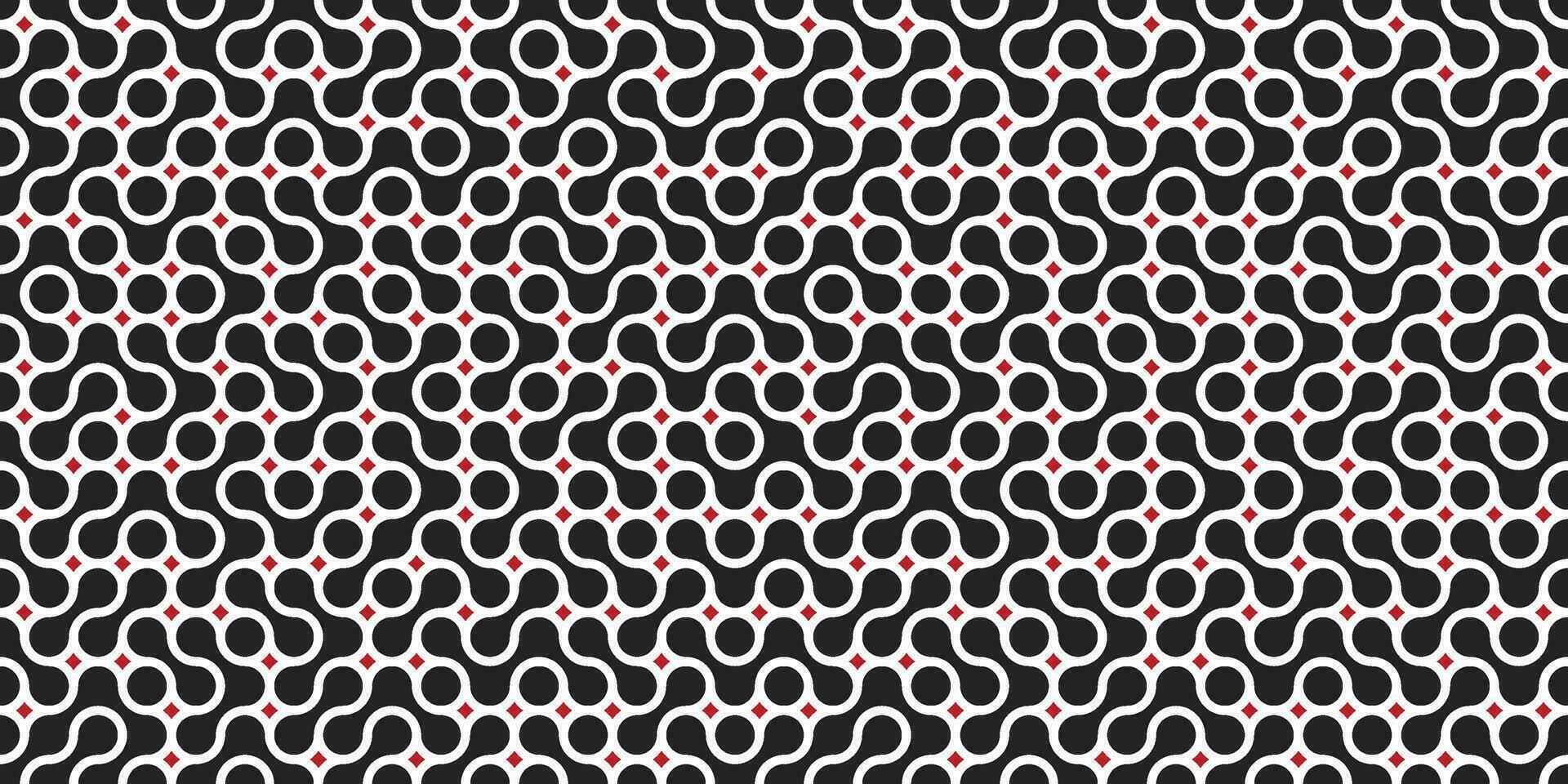 Seamless Pattern With Circle Connect Shape Metaball Dots Icon Integration Technology Symbols