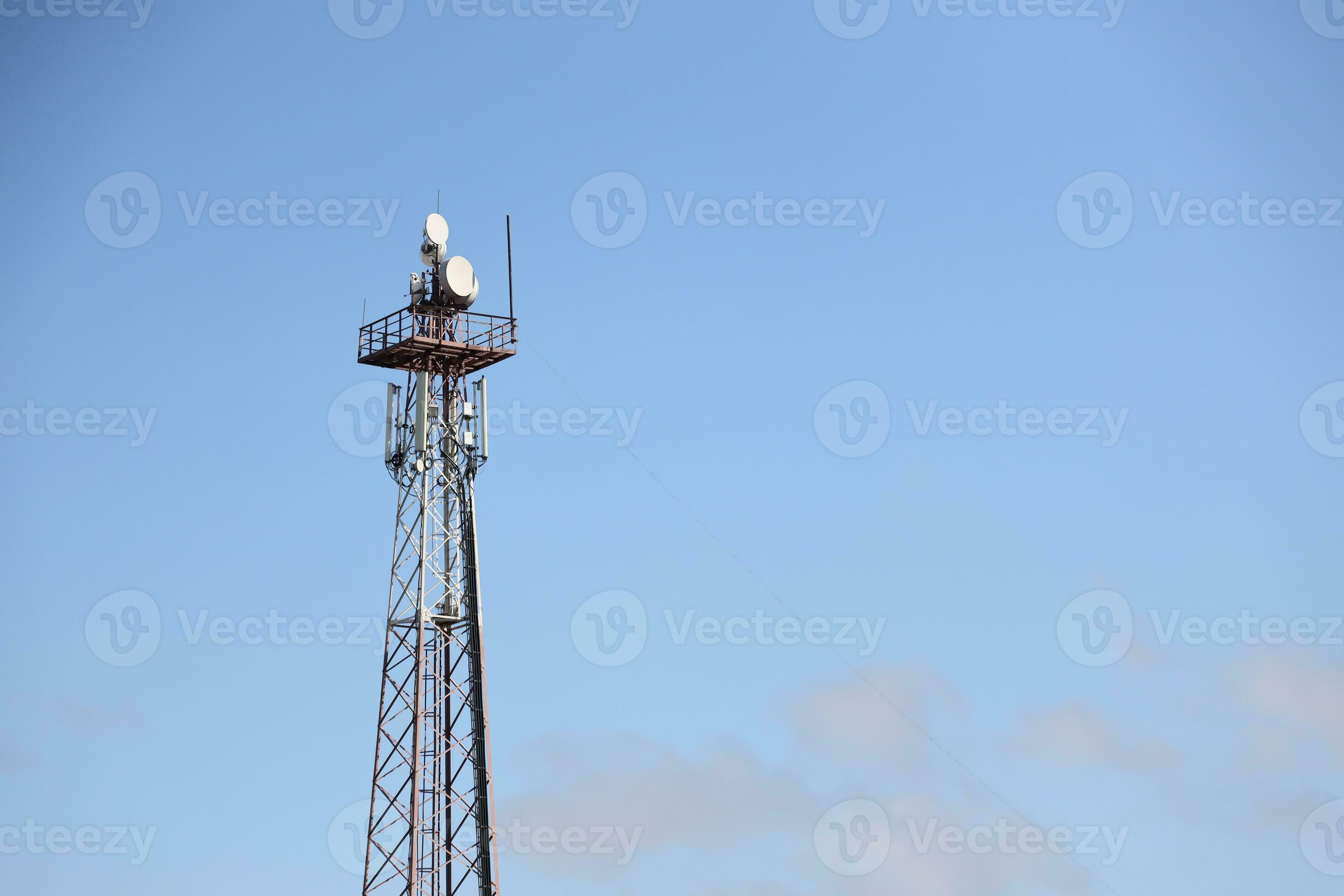 Telecommunication tower of 4G and 5G cellular. Cell Site Base Station. Wireless Communication ...