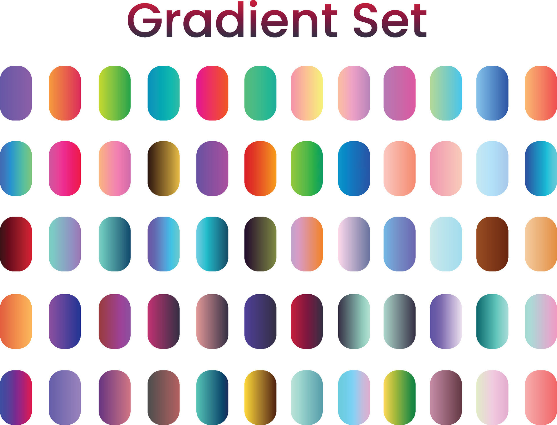 Multiple Gradient Set Vector 35935319 Vector Art at Vecteezy