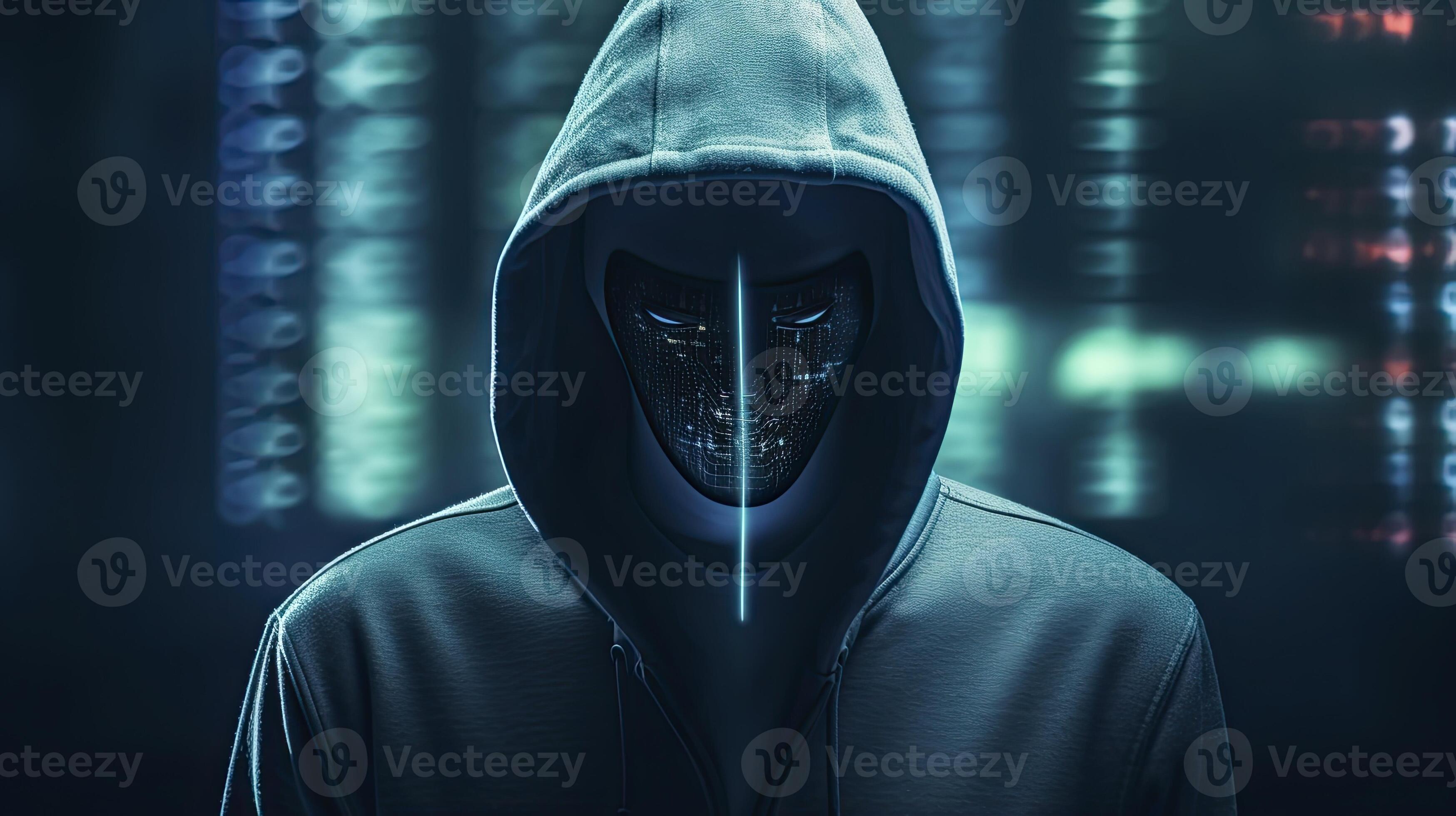 Ai Generated Binary Intrigue Anonymous Robotic Hacker Concept Of Hacking Ai Generated