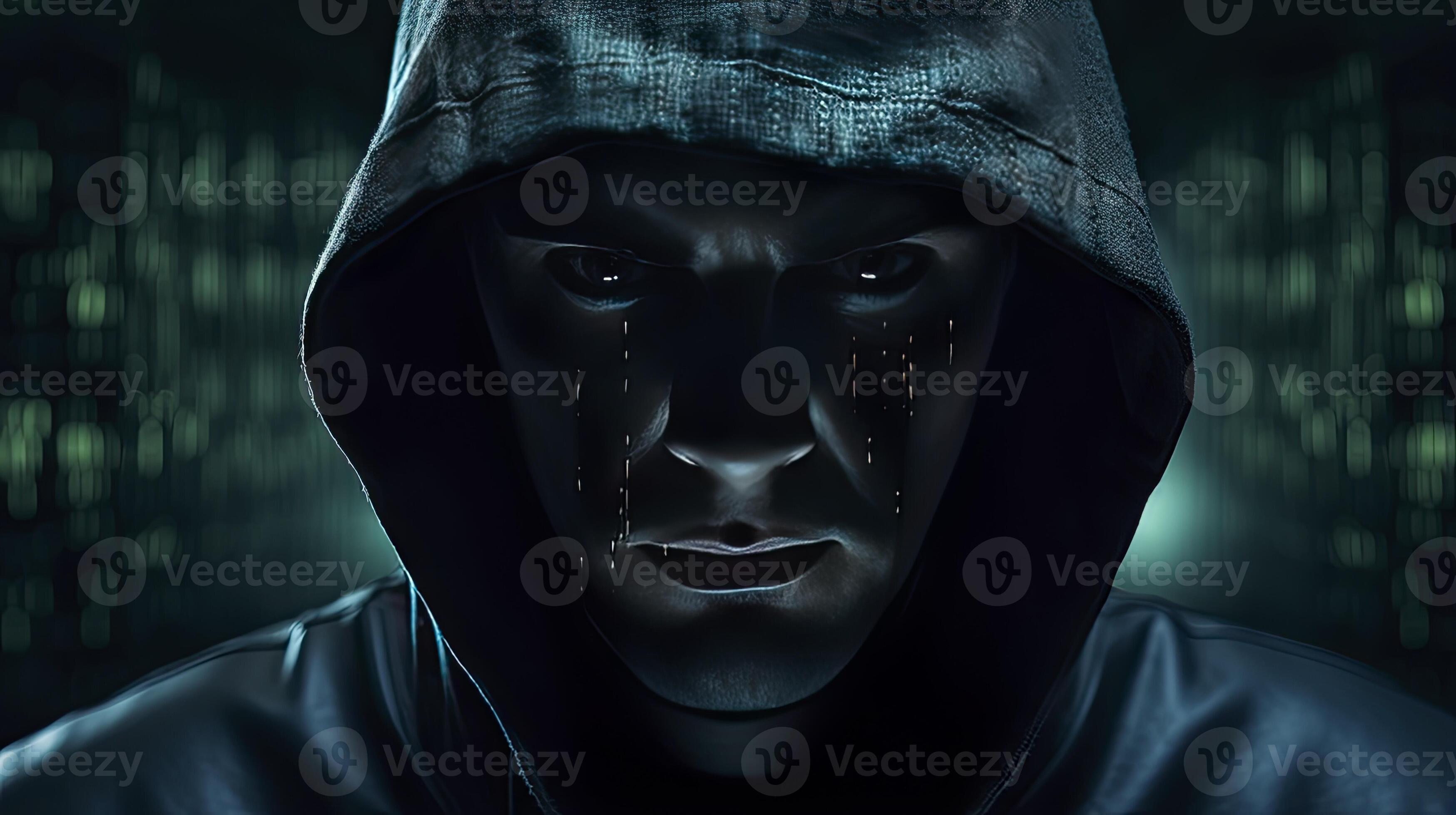 Ai Generated Binary Intrigue Anonymous Robotic Hacker Concept Of Hacking Ai Generated