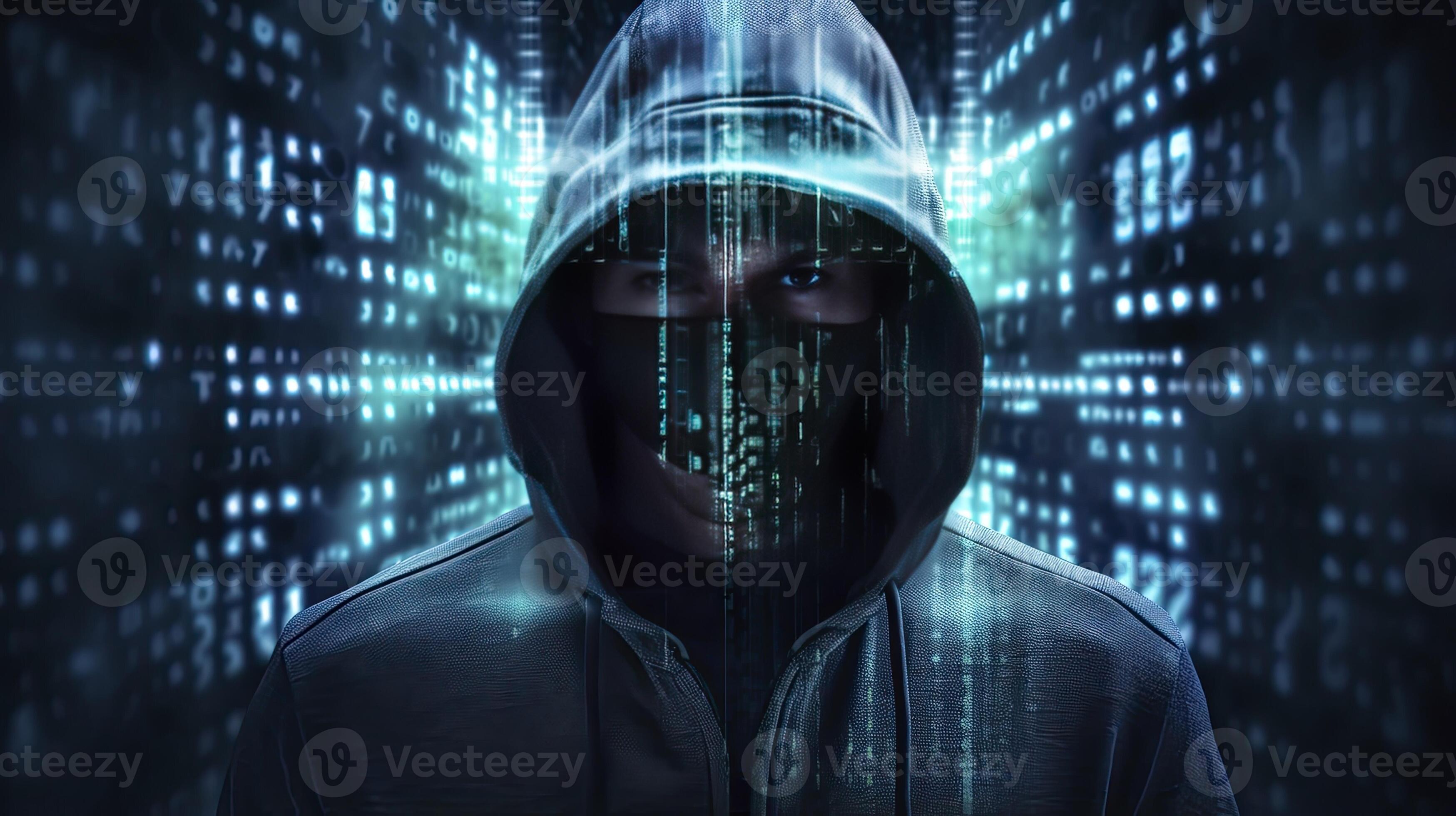 AI generated Unveiling the Anonymous Hacker. Digital Intrigue ...