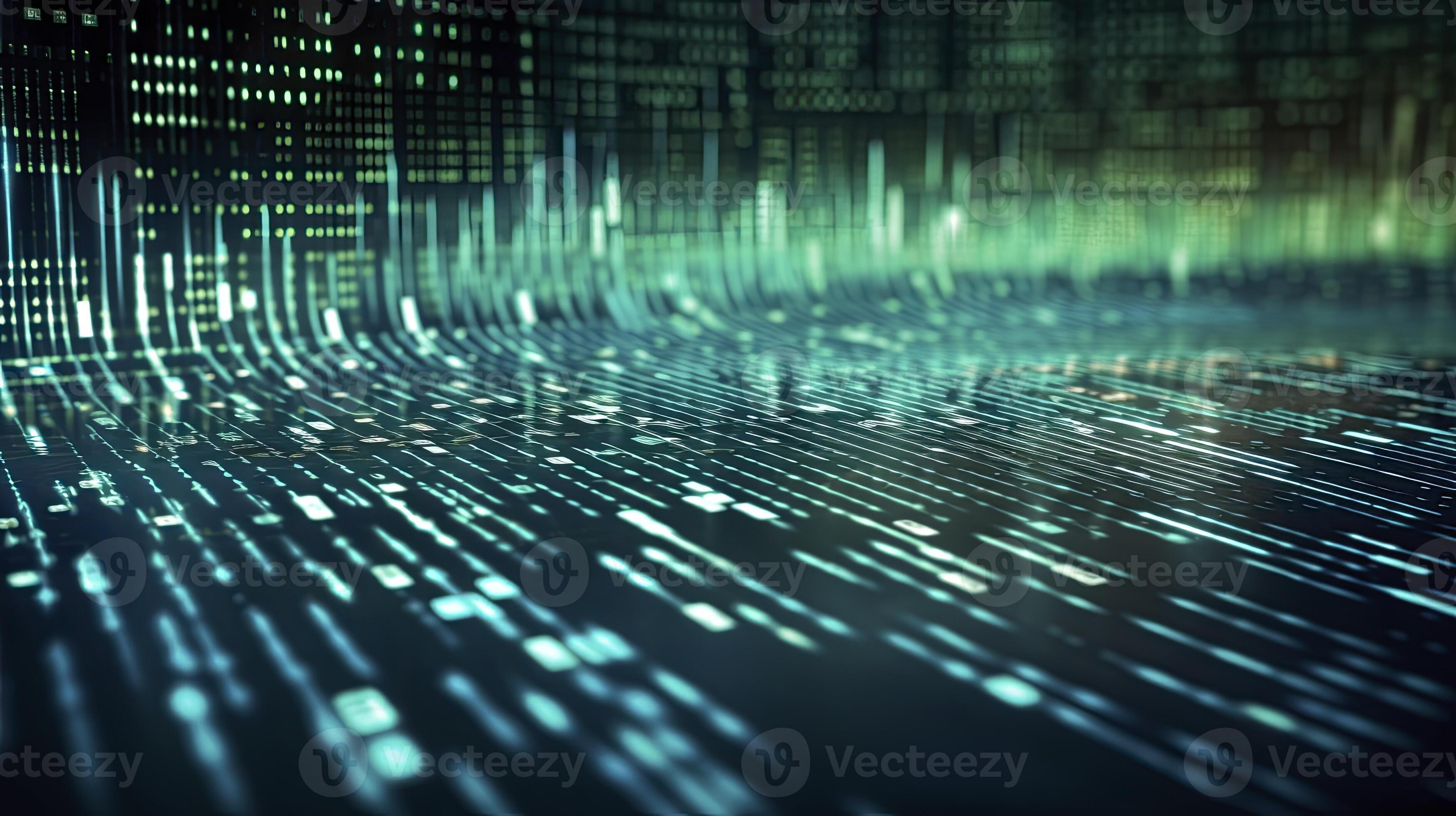 AI generated An abstract digital background with binary code and AI ...