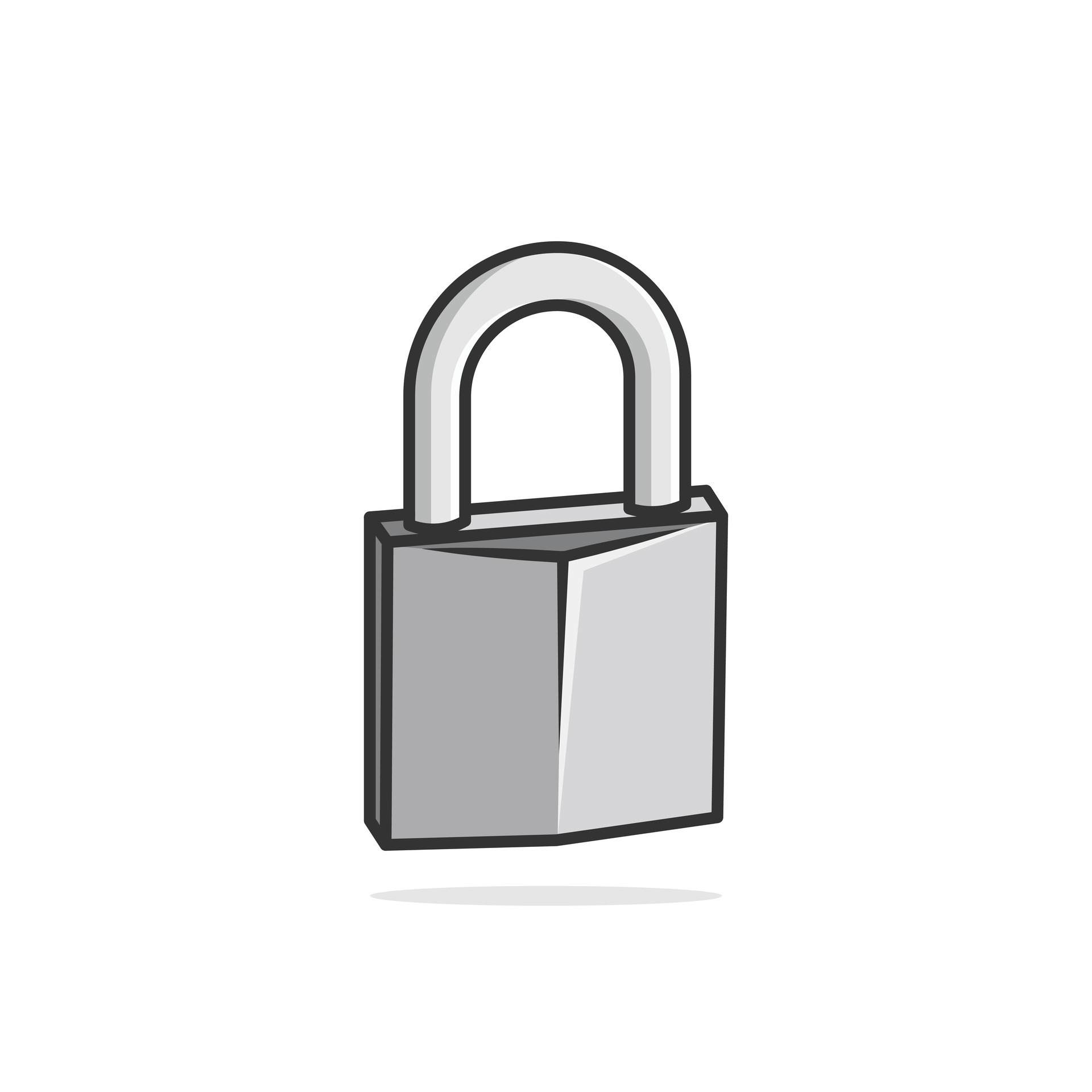 Padlock Vector Padlock For Secure Password Vector Illustration Cyber Security Digital Data