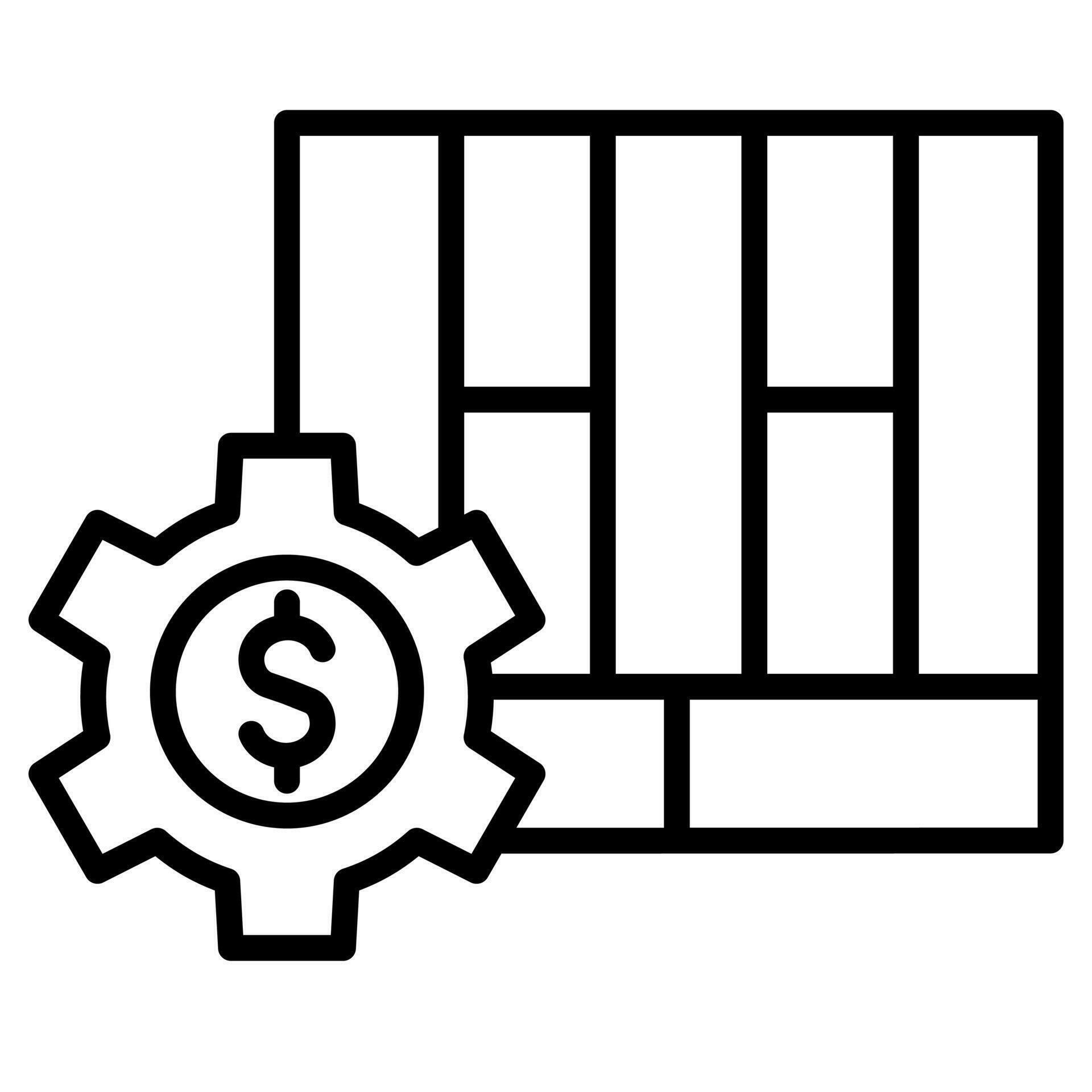 Business Model Canvas Icon line vector illustration 35946871 Vector Art ...