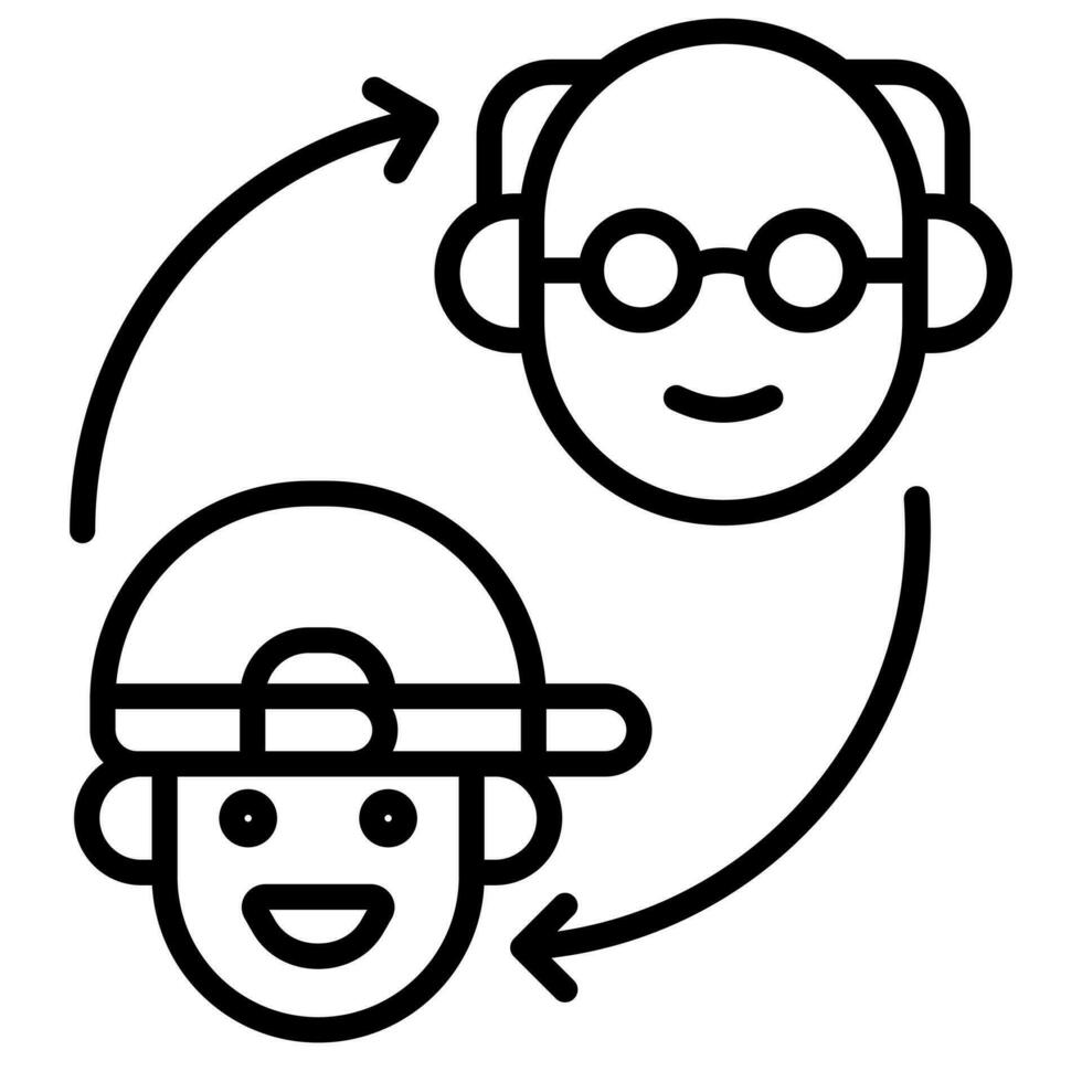 Generational Transition icon line vector illustration 35946897 Vector ... Generational Transition icon line vector illustration 35946897 Vector ...
