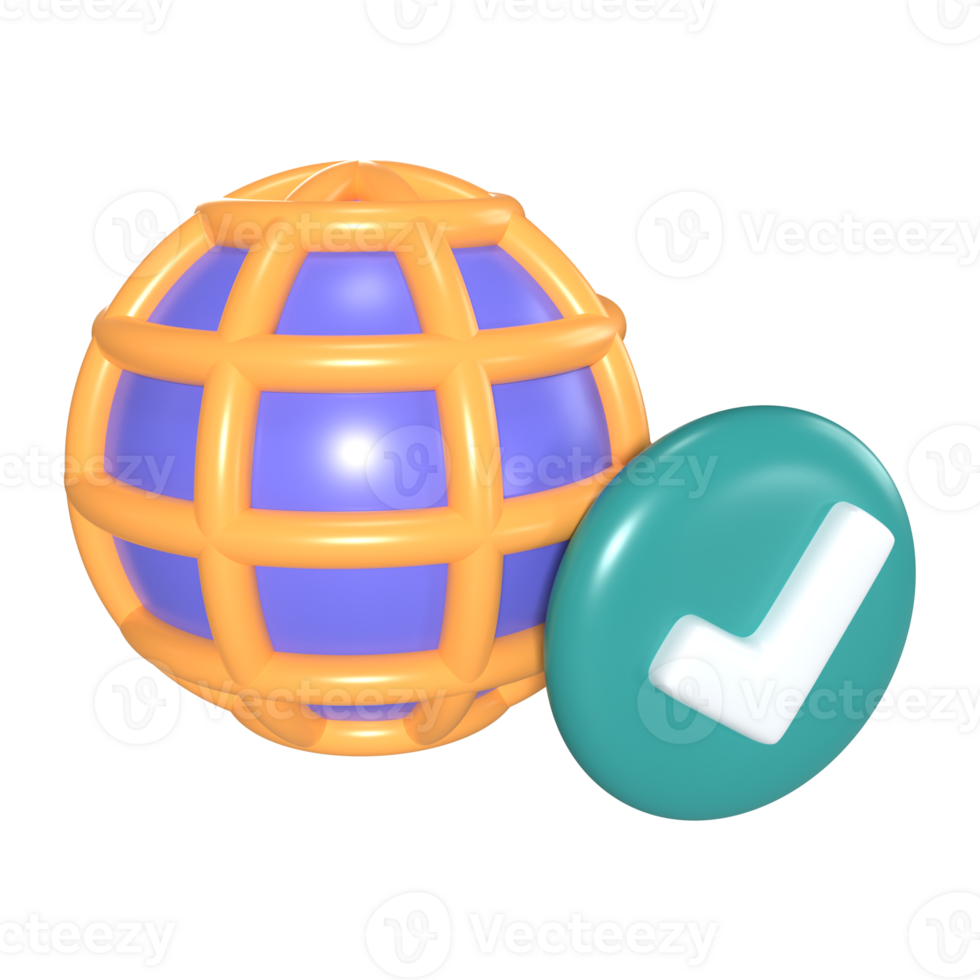 Connected 3d Illustration Icon 35947324 Png