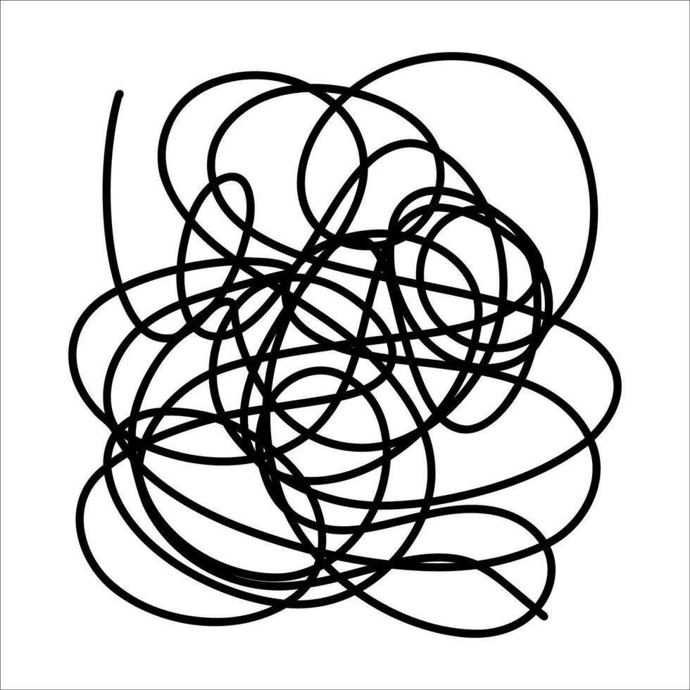 Abstract scribble chaotic line. Doodle chaotic line, curls, swirl ... Abstract scribble chaotic line. Doodle chaotic line, curls, swirl ...