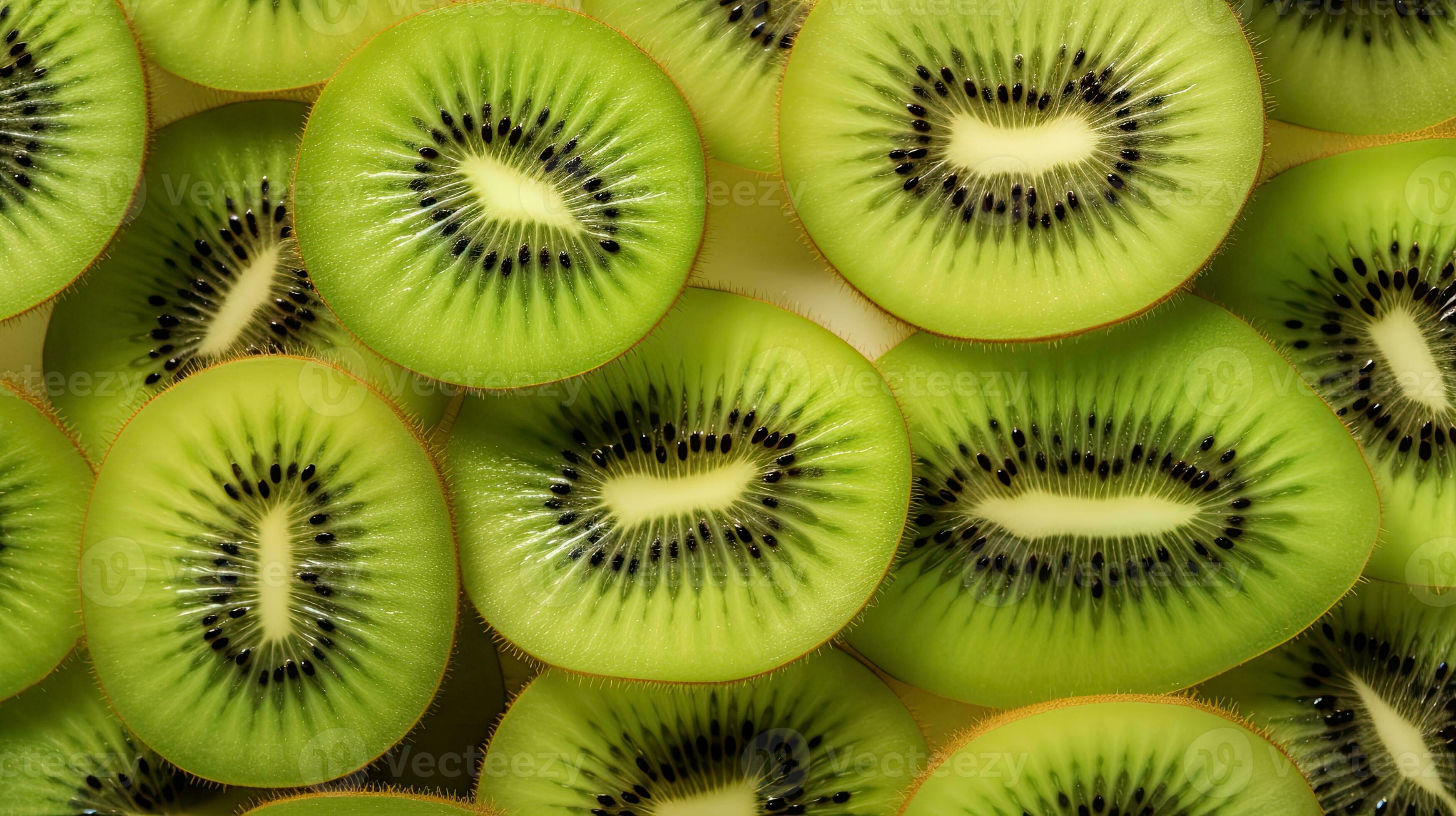 AI generated Top view kiwi slice texture AI Generative 35953422 Stock ...