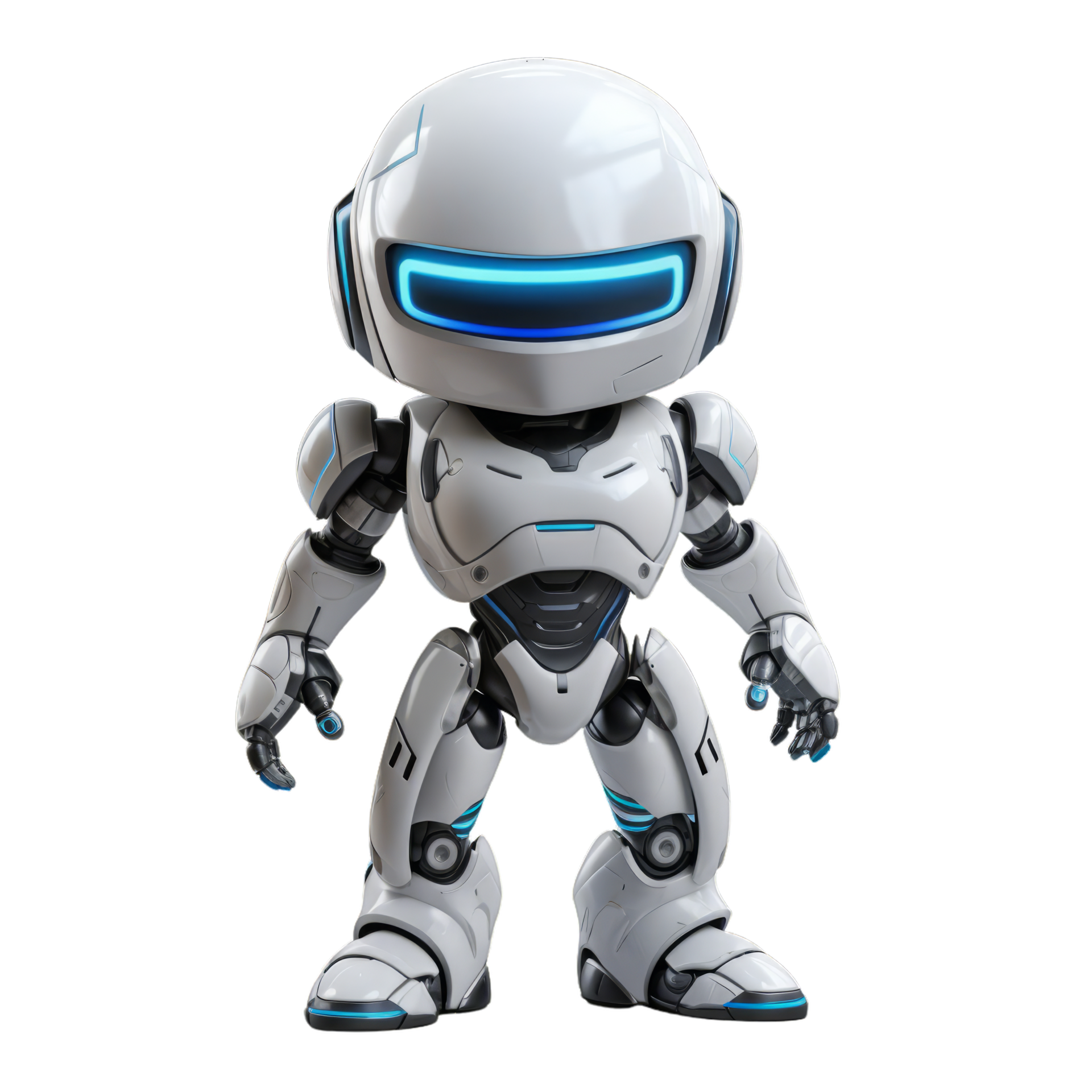 AI generated 3D Render White Robot 35961438 PNG