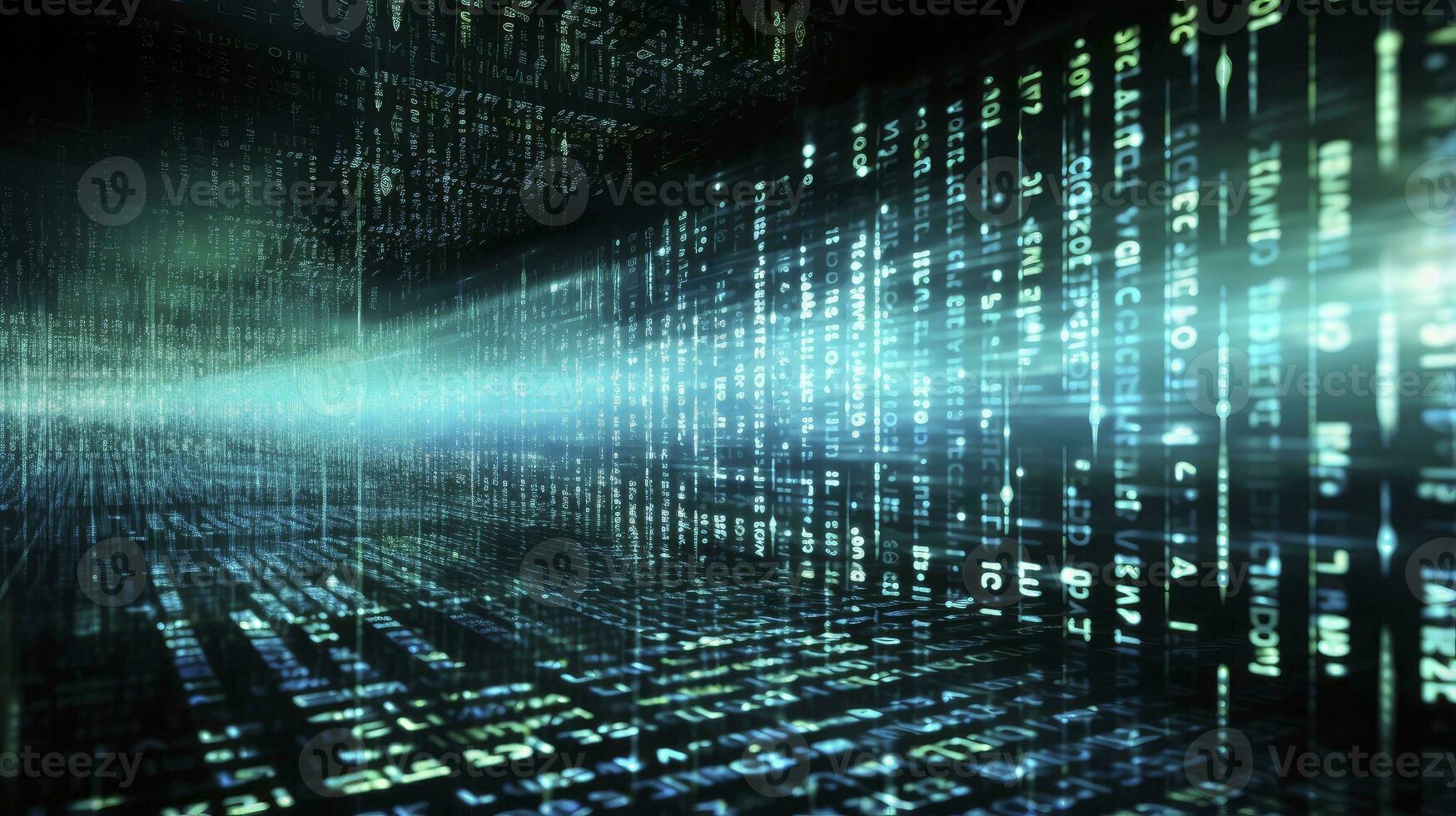 AI generated An abstract digital background with binary code and AI ...