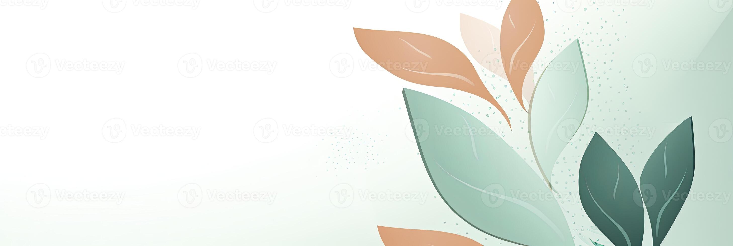 AI generated Minimalist abstract background with outline leaves. AI ...