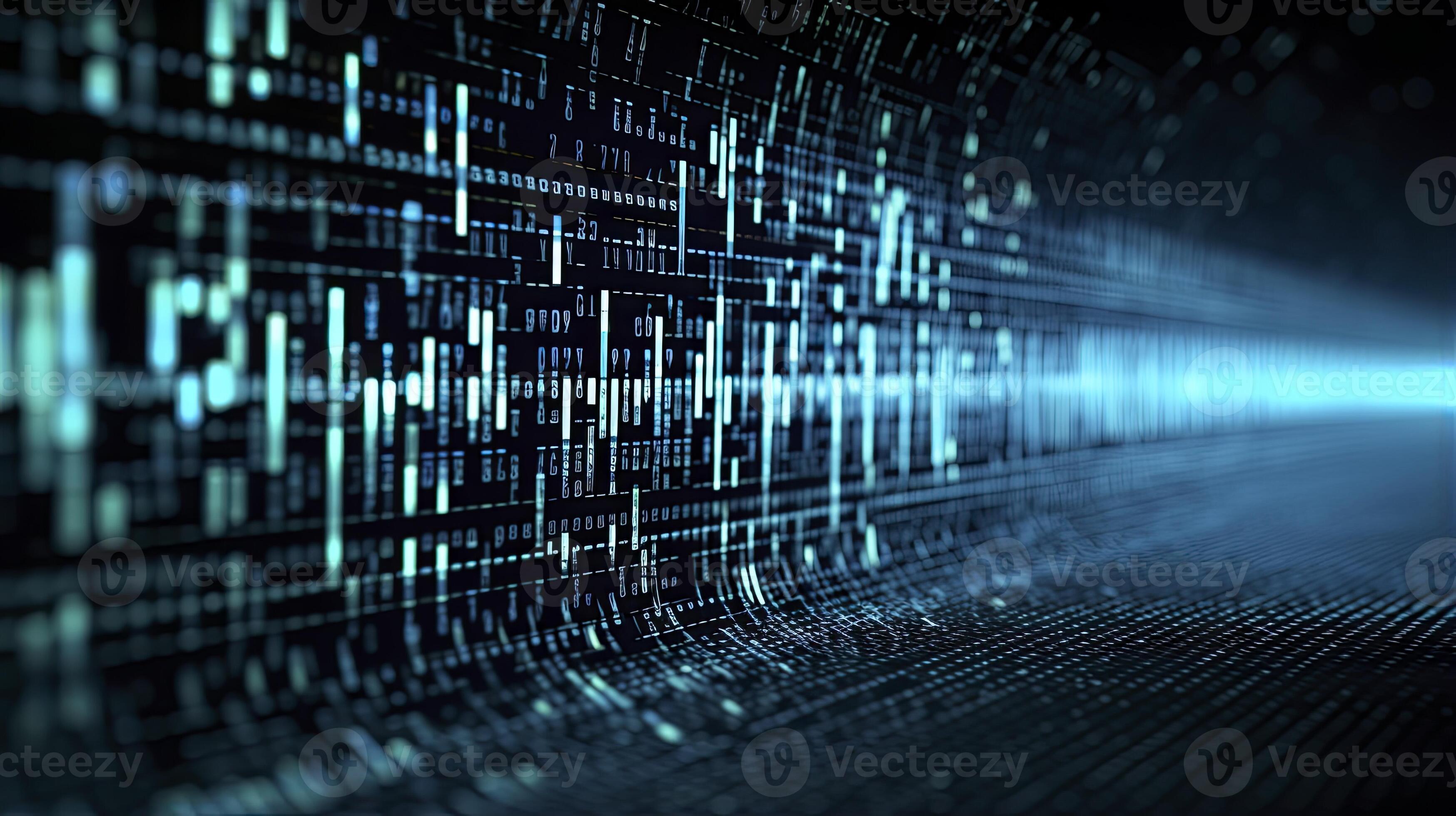 AI generated An abstract digital background with binary code and AI ...